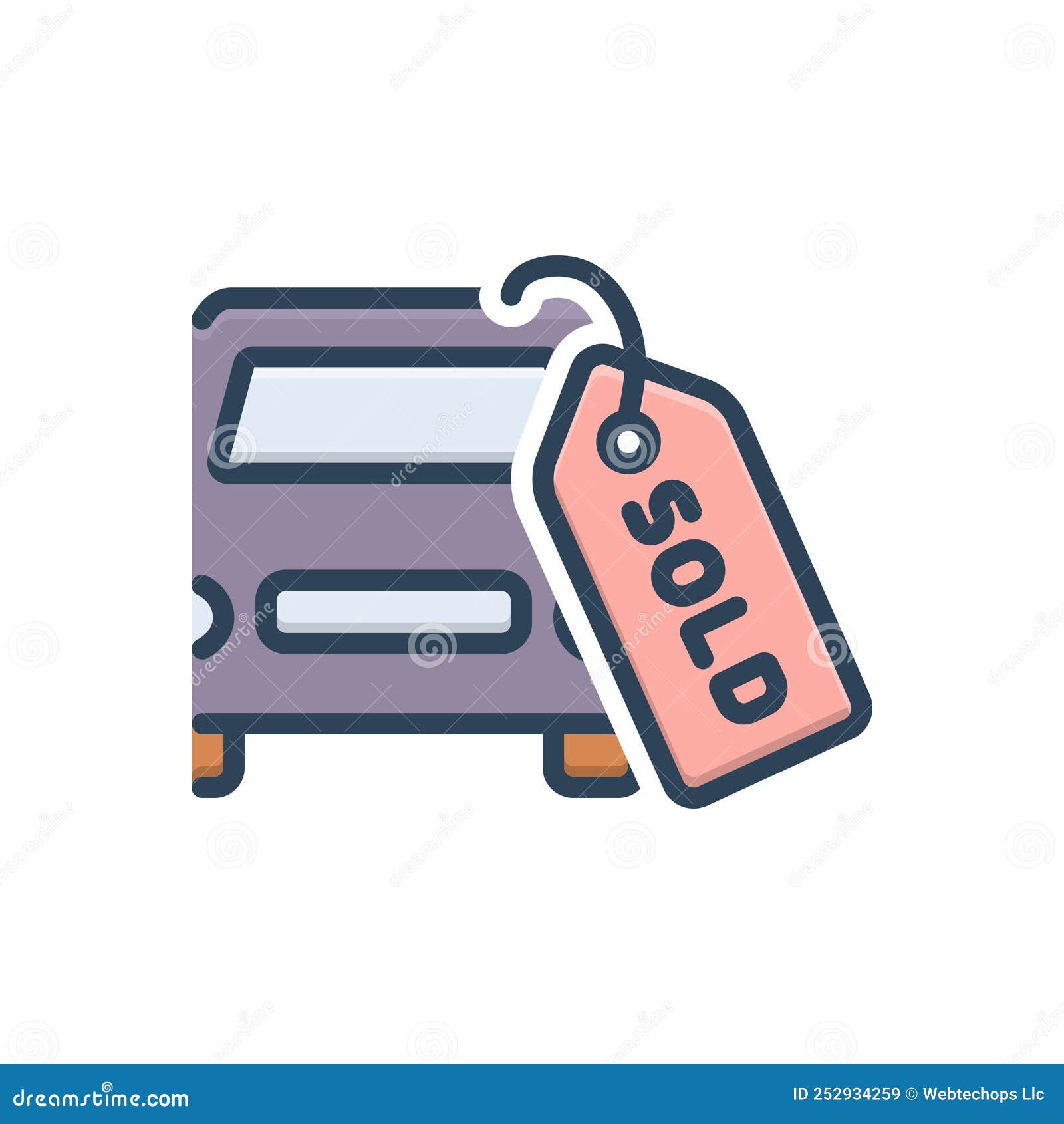 Color Illustration Icon for Sold, Out Car and Automobile Stock Vector ...