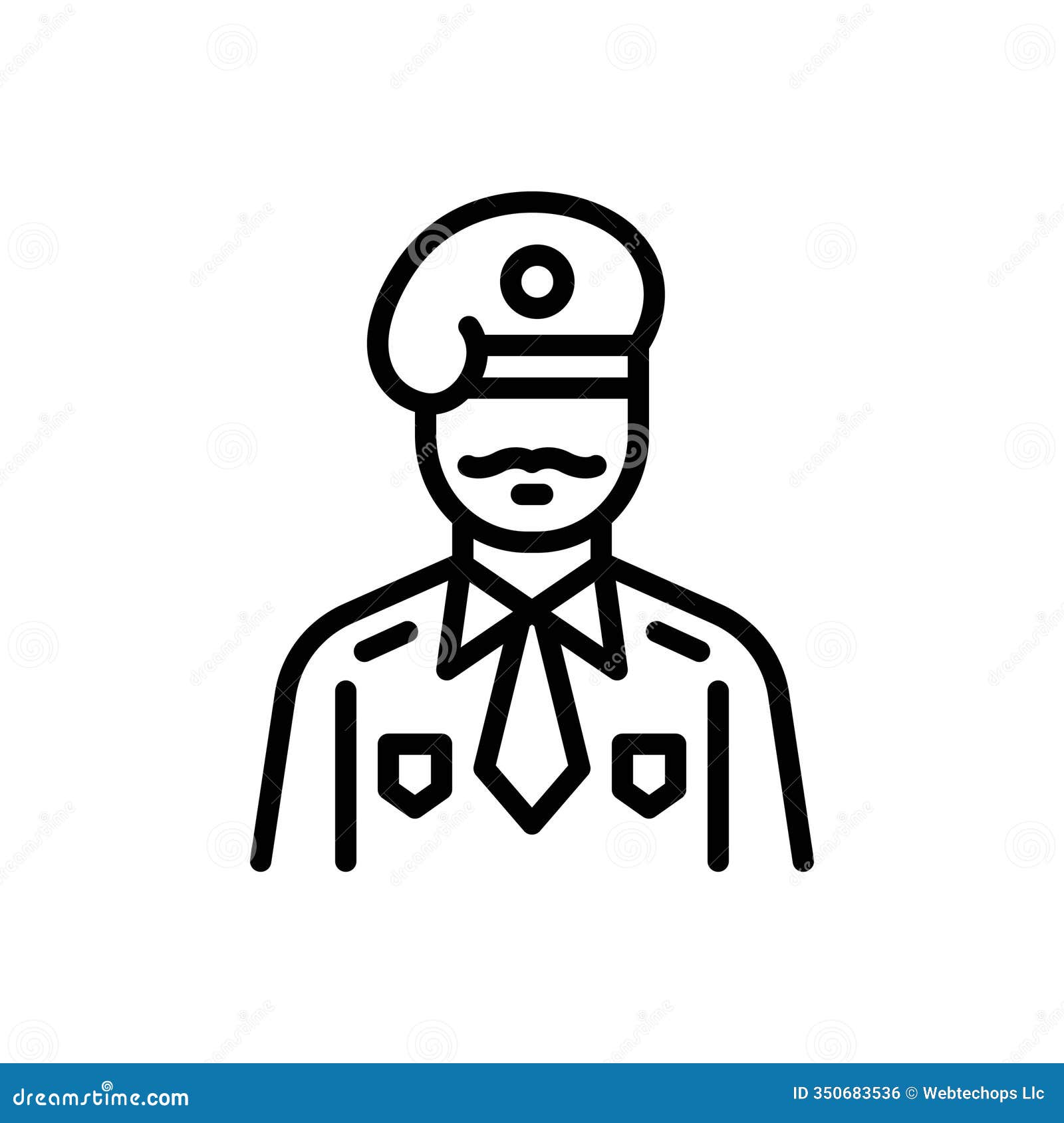 Black Line Icon for Soldier, Fighter and Army Stock Illustration ...