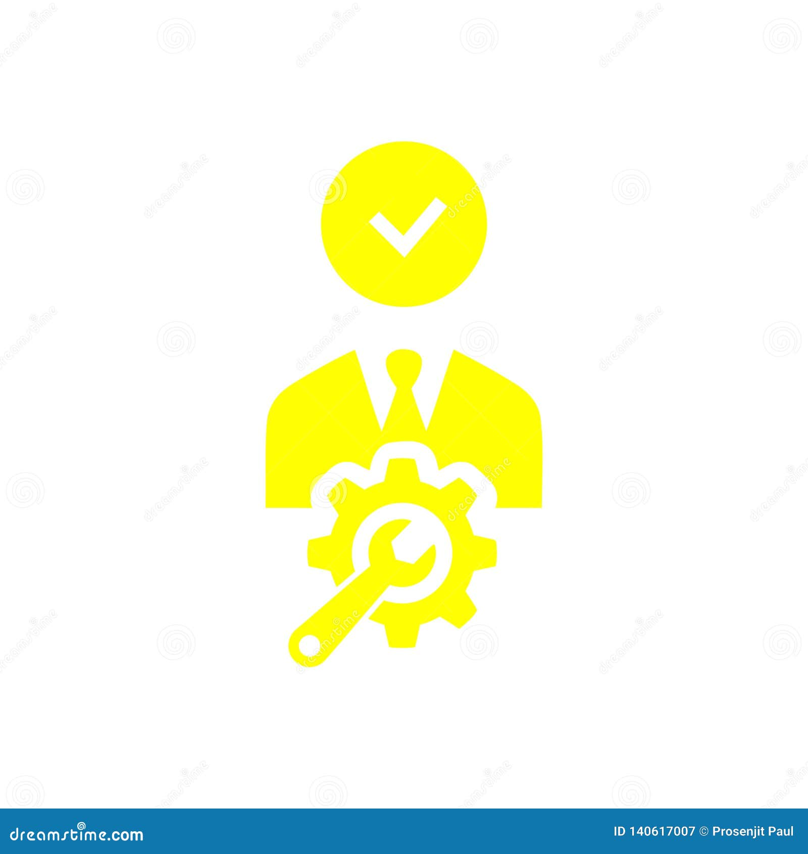 Business Creative Solutions Yellow Icon Stock Illustration ...
