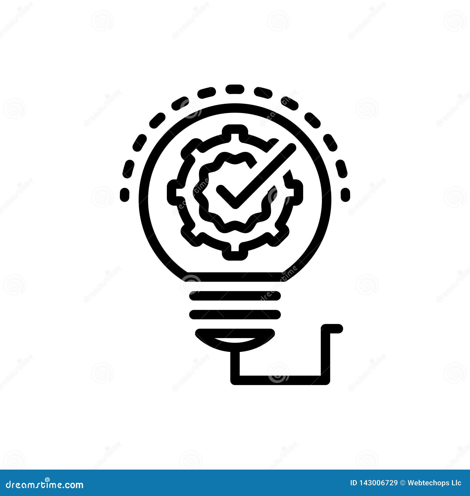 Black Line Icon for Solution, Innovation and Concept Stock Vector ...