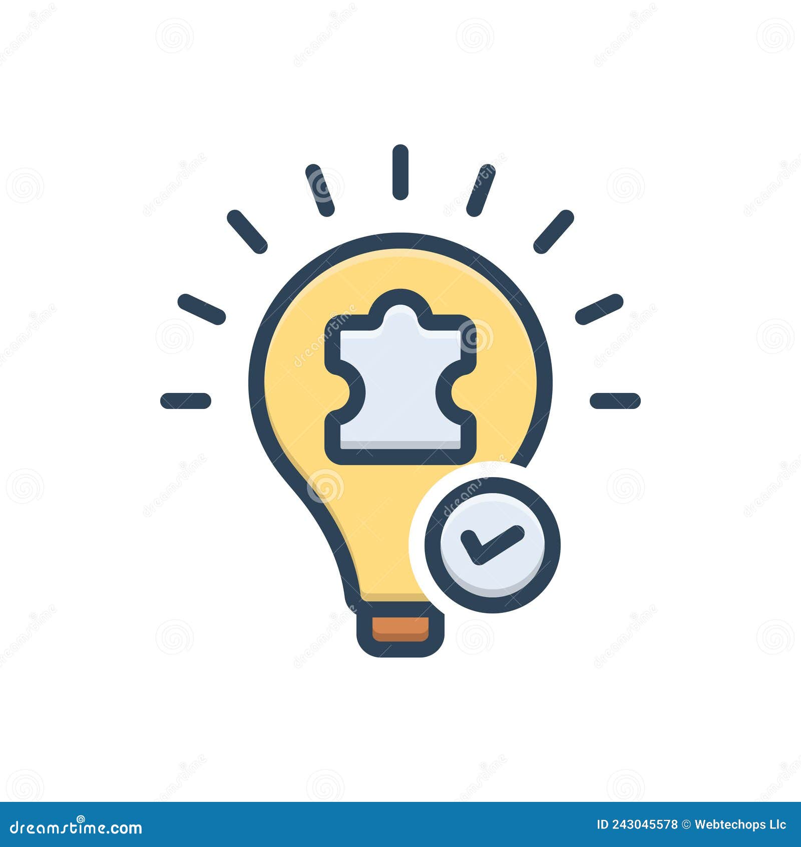 Color Illustration Icon for Solution, Resolution and Explanation Stock ...