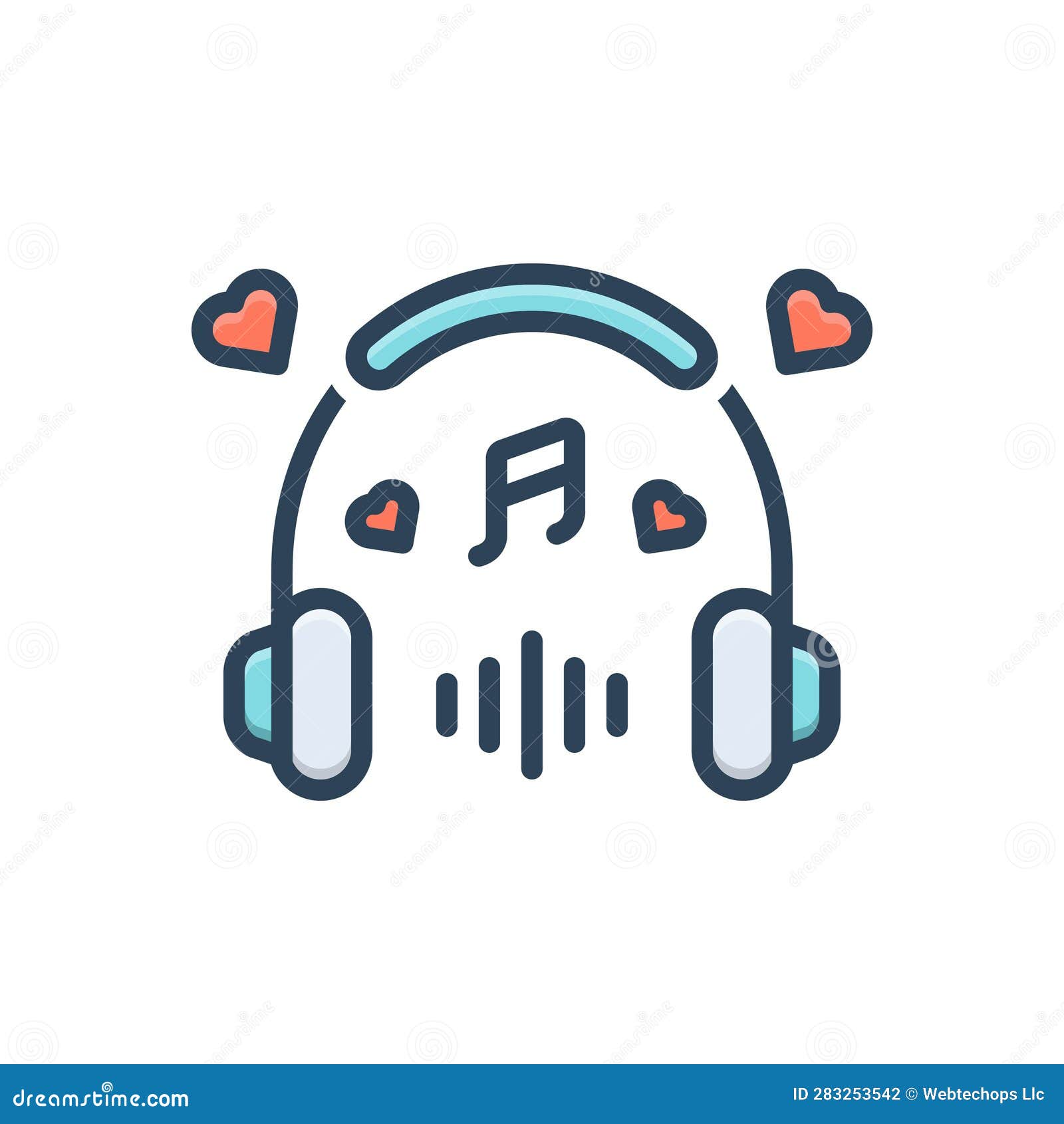 Color Illustration Icon for Song, Music and Gadget Stock Illustration ...
