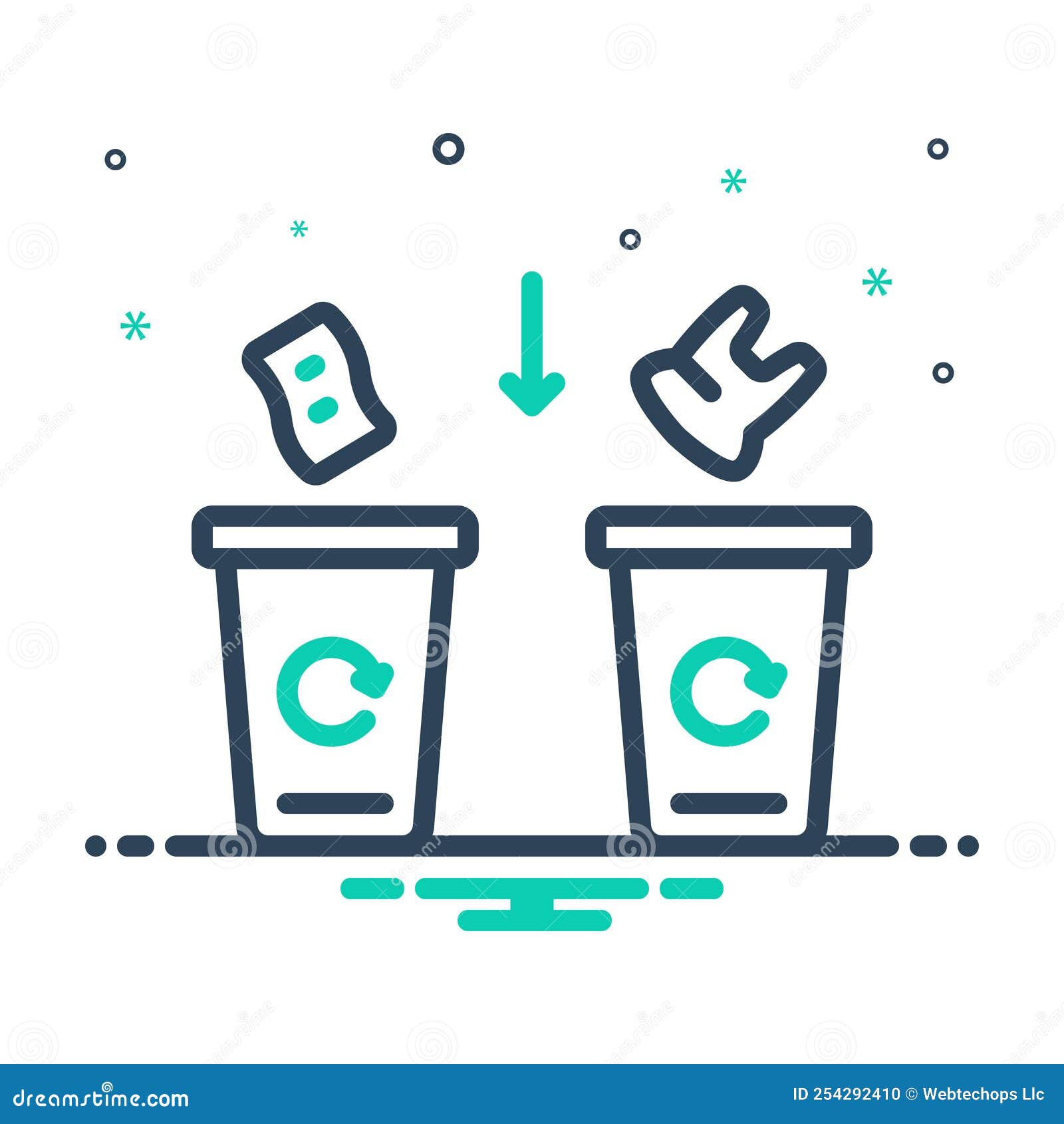 Mix Icon for Sorts, Kind and Recycle Stock Illustration - Illustration ...