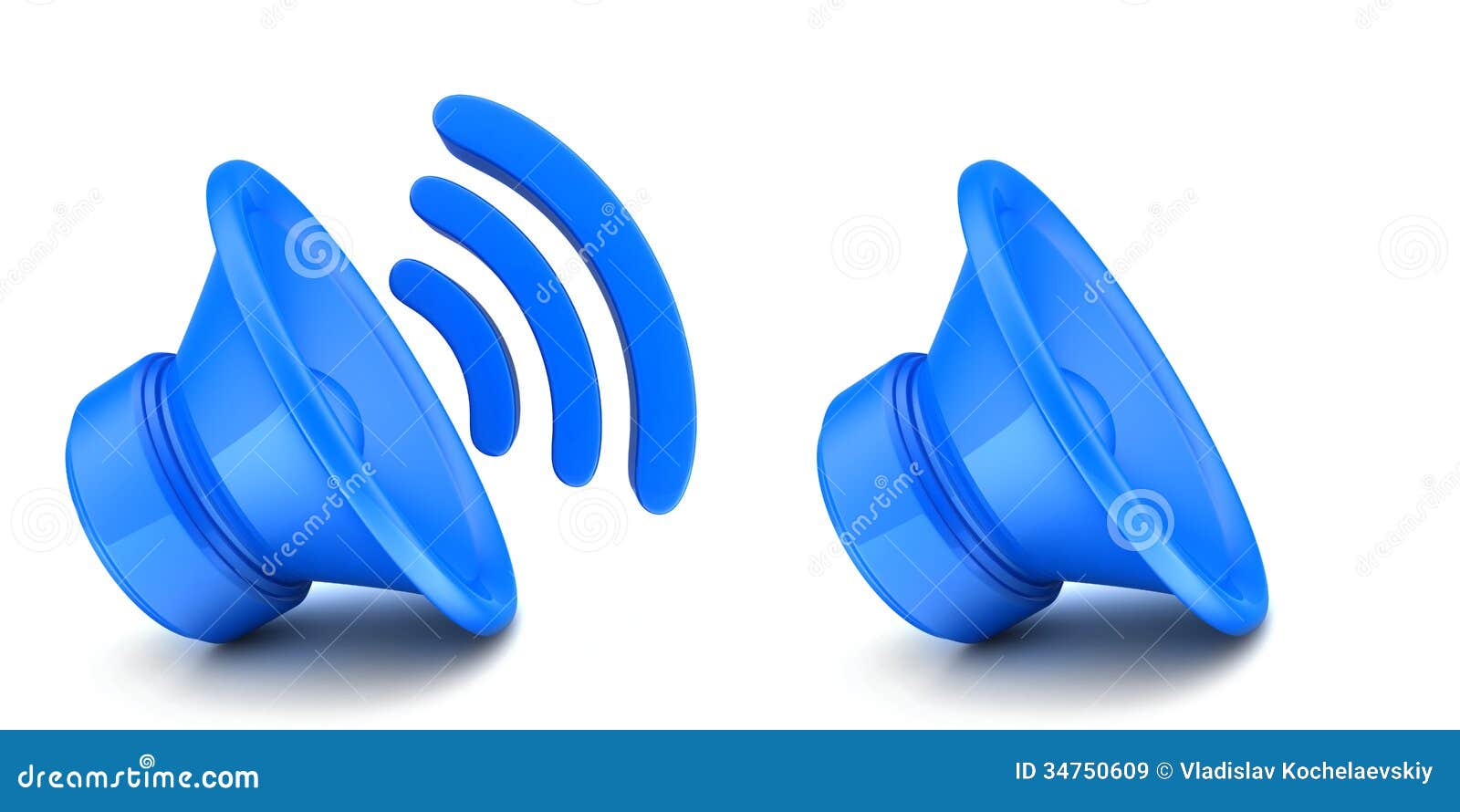 Icon of sound stock illustration. Illustration of blue - 34750609