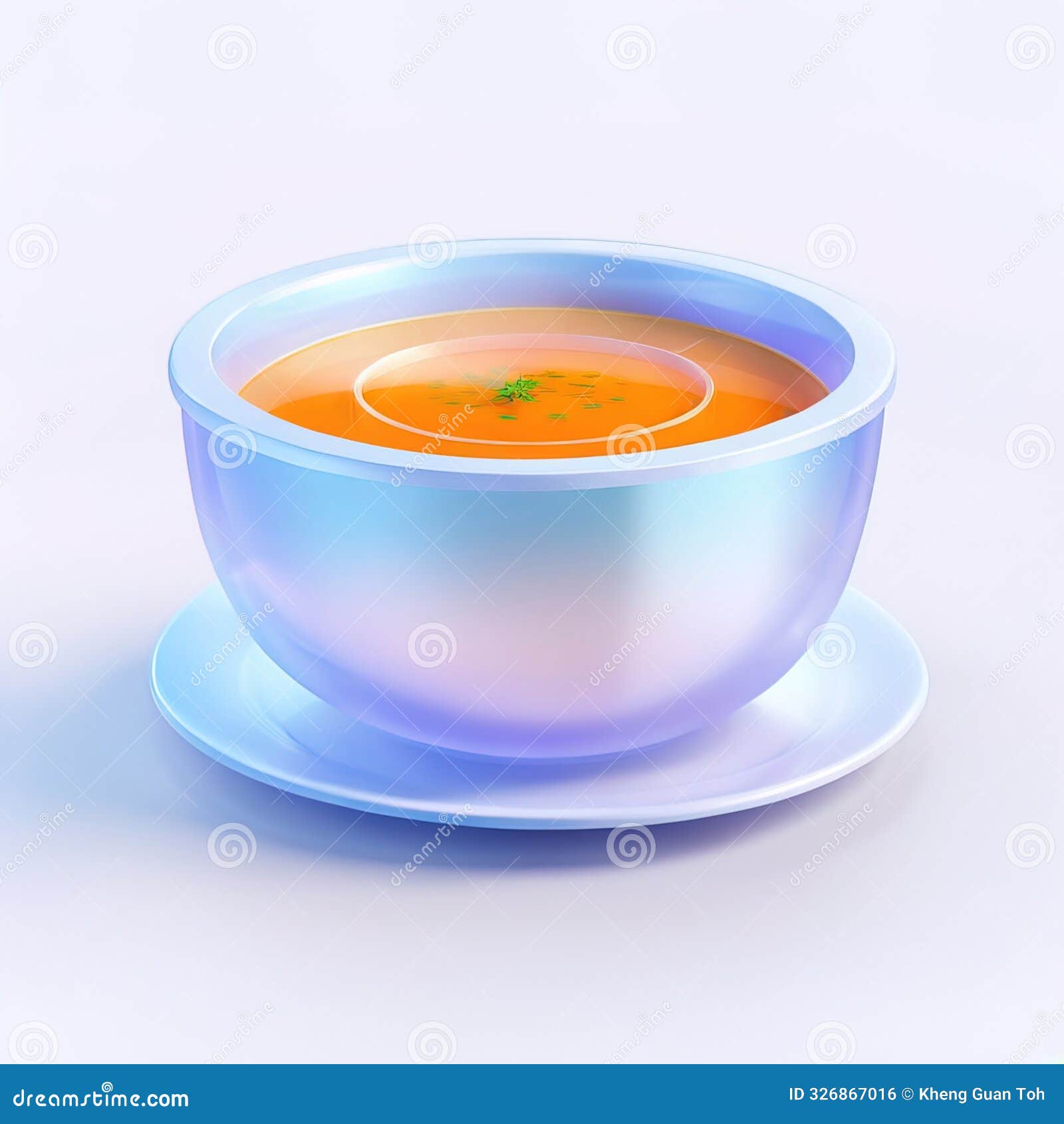 Icon of Soup, Glossy Glass Style Stock Illustration - Illustration of ...