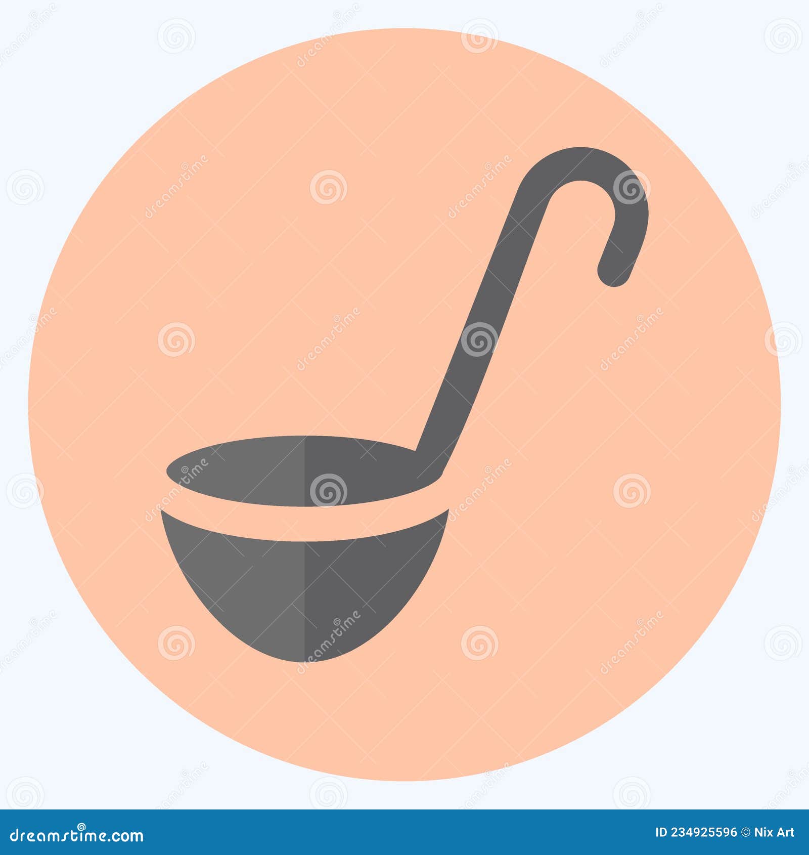 Icon Soup Spoon - Flat Style - Simple Illustration, Editable Stroke ...