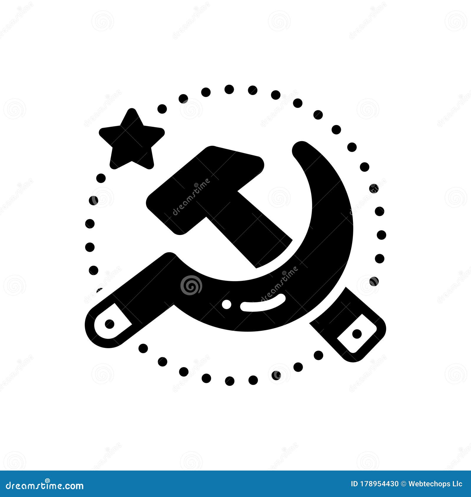 Black Solid Icon for Soviet, Communist and Union Stock Vector ...