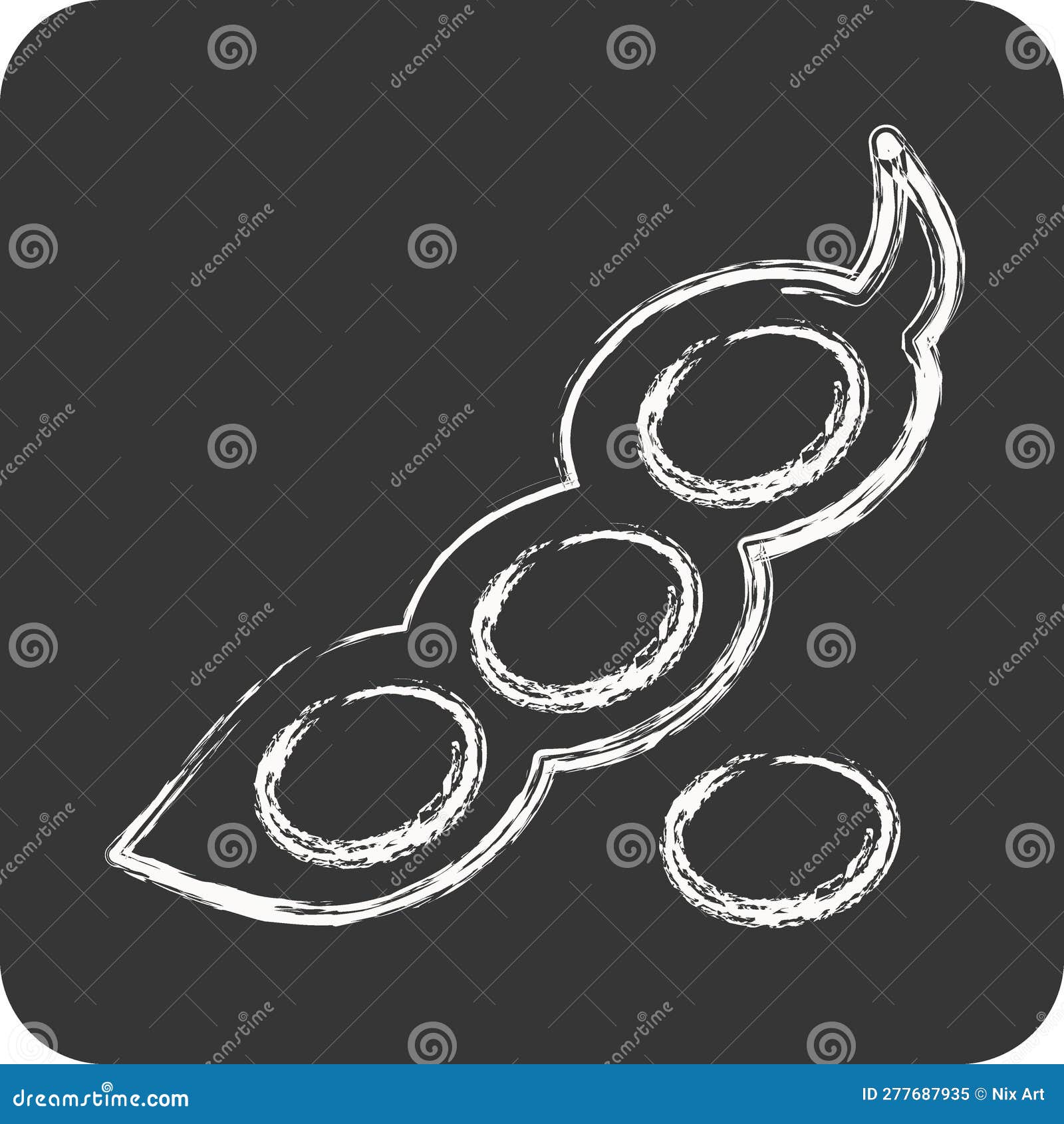 Icon Soya Beans. Suitable for Nuts Symbol. Chalk Style. Simple Design ...