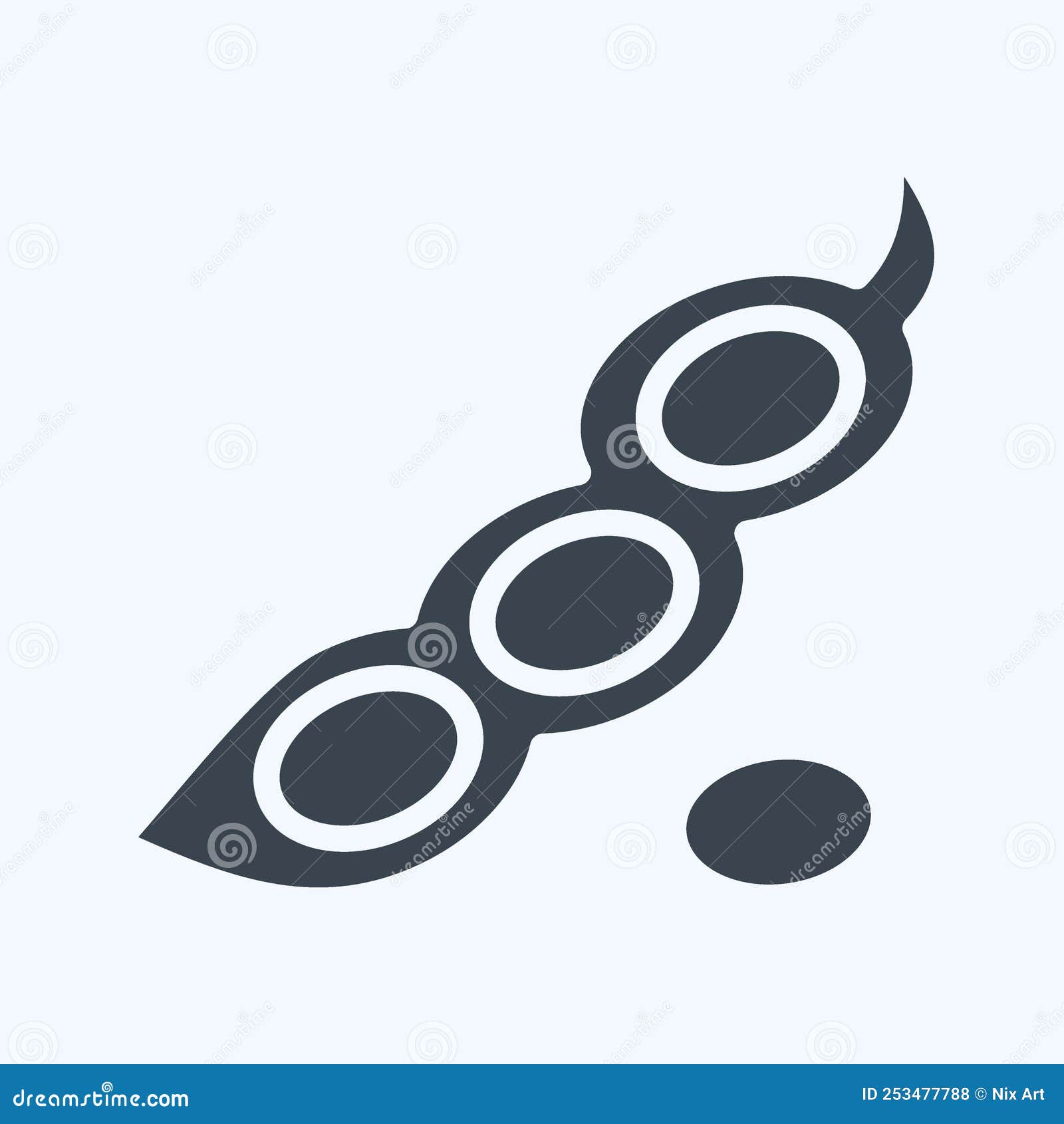 Icon Soya Beans. Suitable for Nuts Symbol. Glyph Style. Simple Design ...