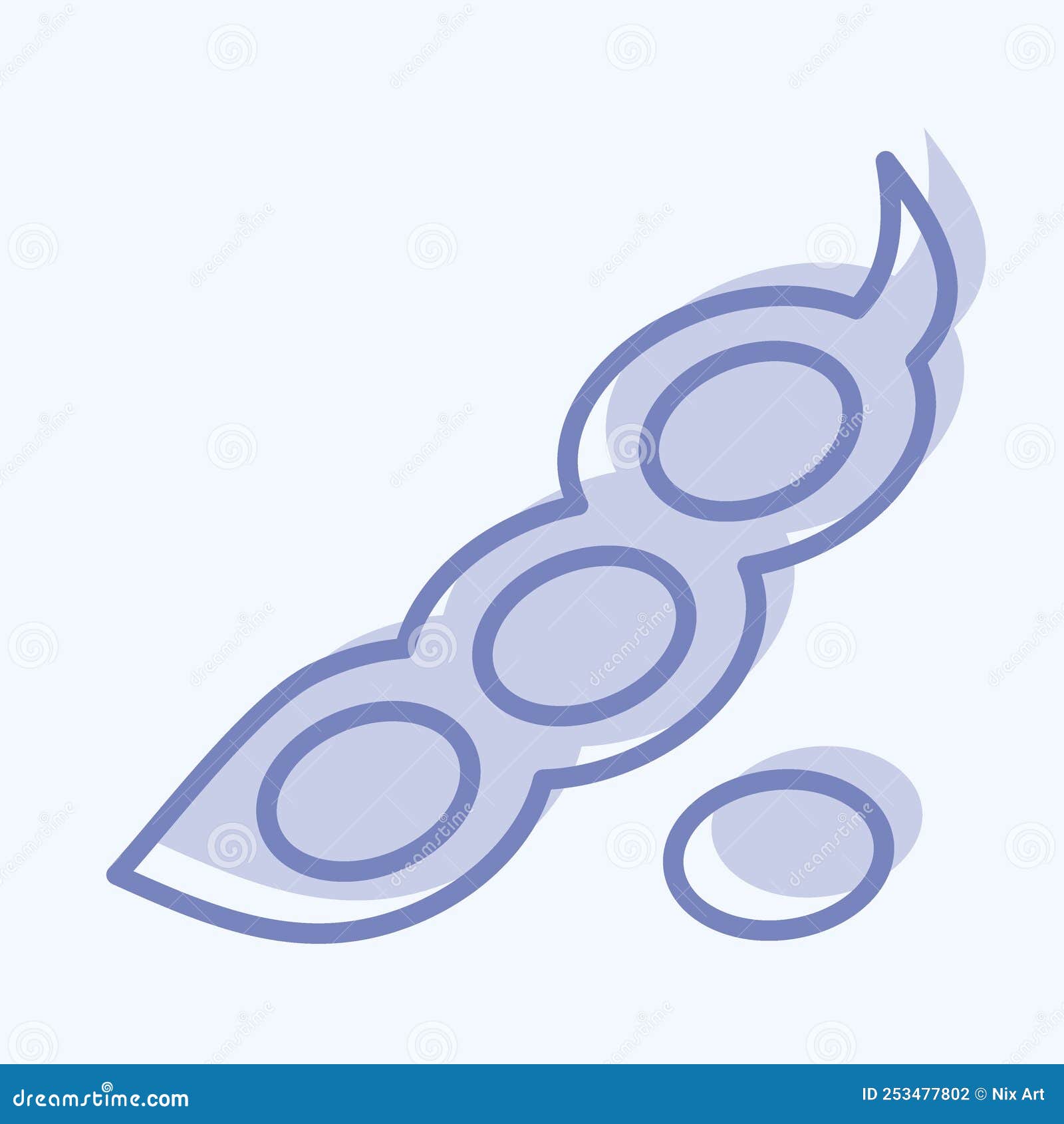 Icon Soya Beans. Suitable for Nuts Symbol. Two Tone Style. Simple ...