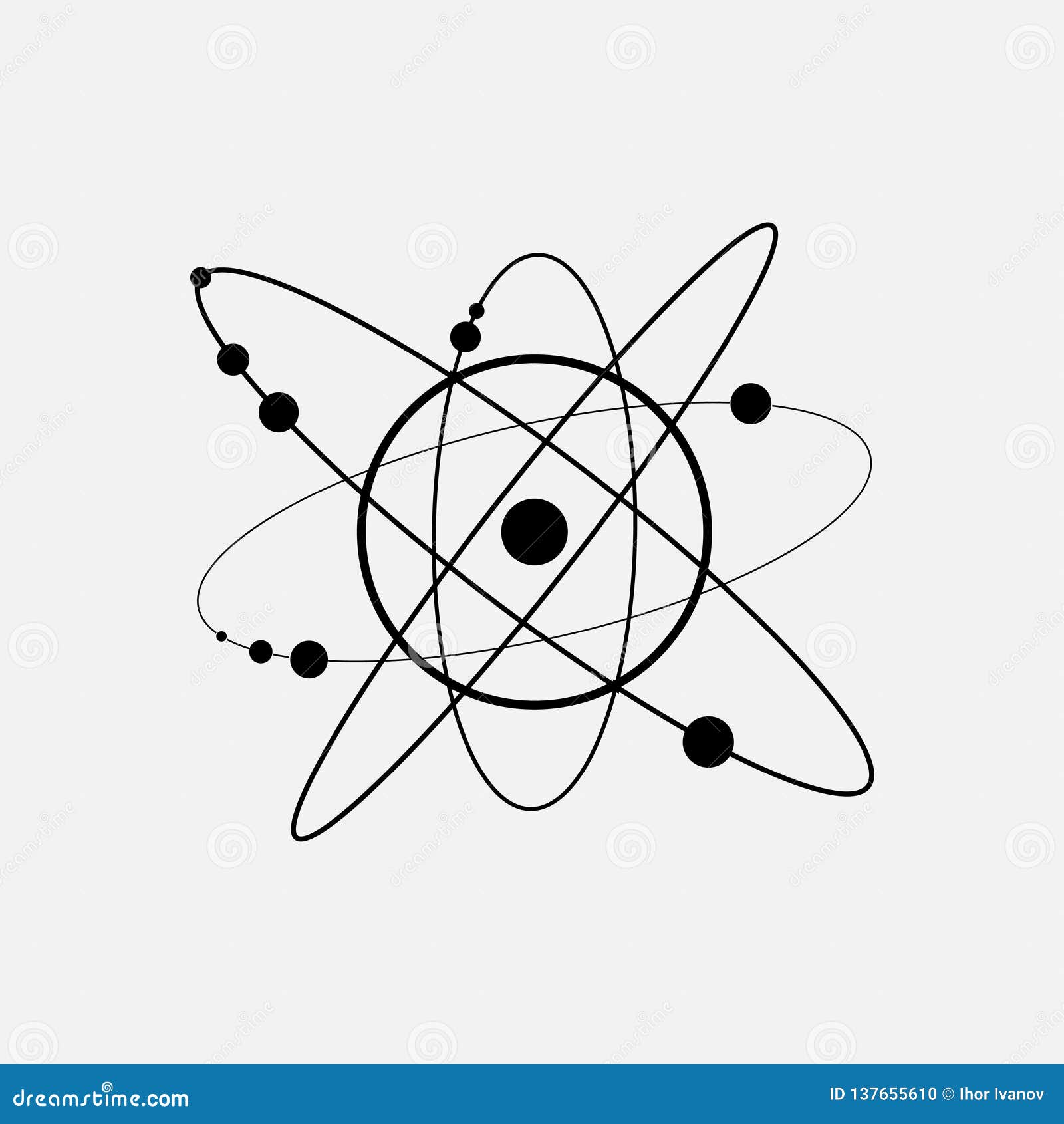 Icon Space, Planets and Orbits Stock Illustration - Illustration of ...