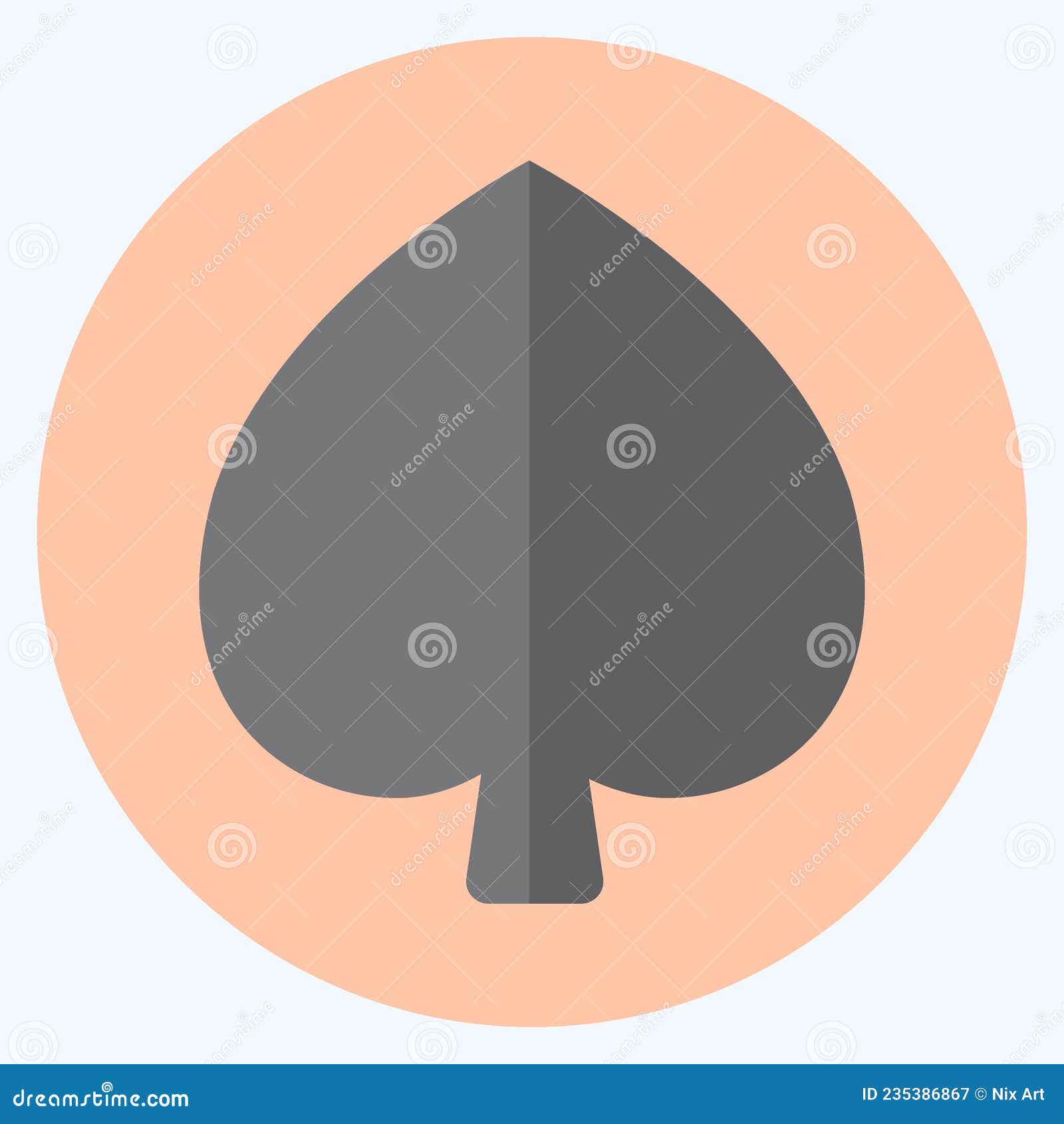Icon Spades - Flat Style,Simple Illustration,Editable Stroke Stock ...