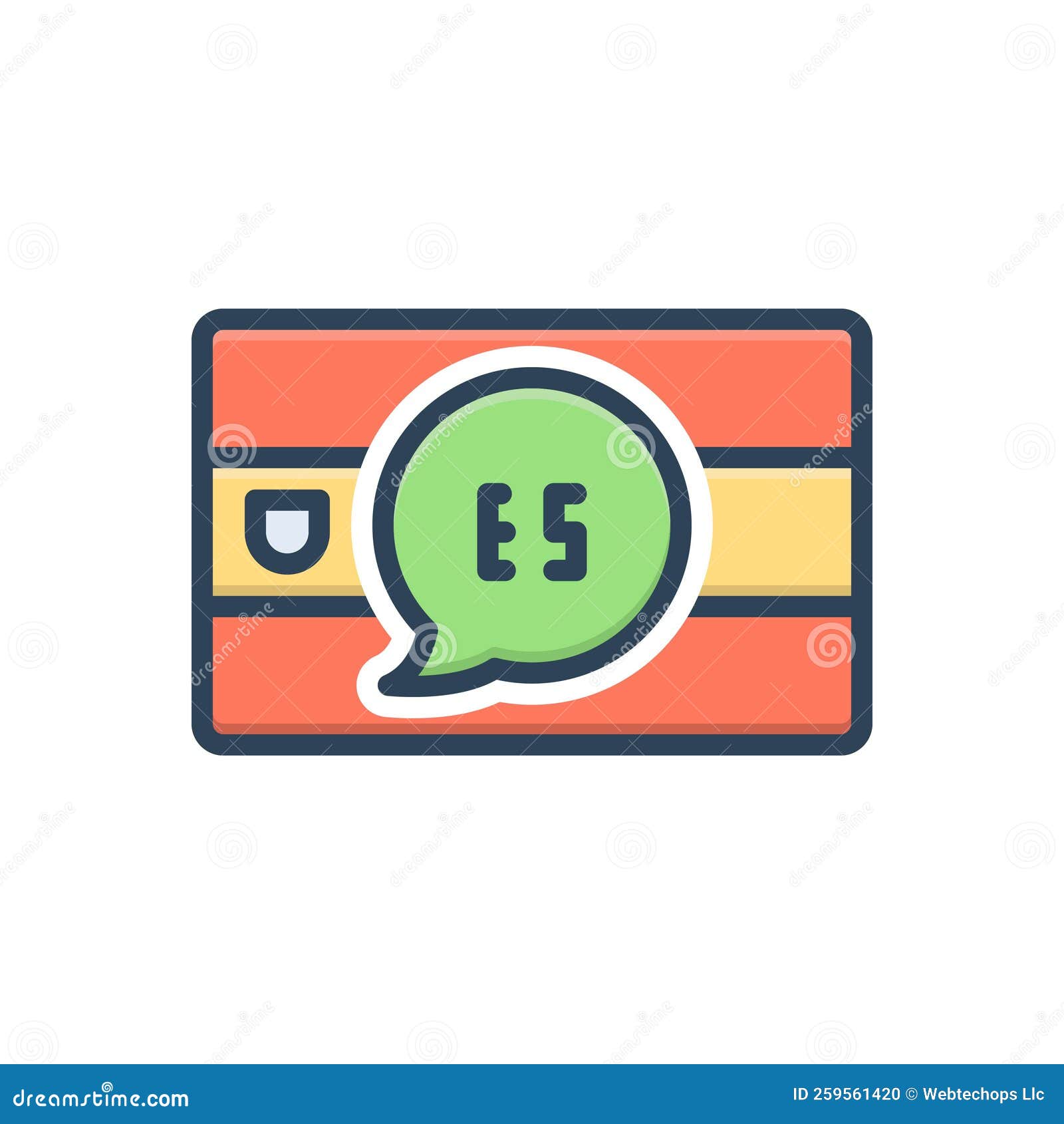 Color Illustration Icon for Spanish, Speak and Course Stock Vector ...