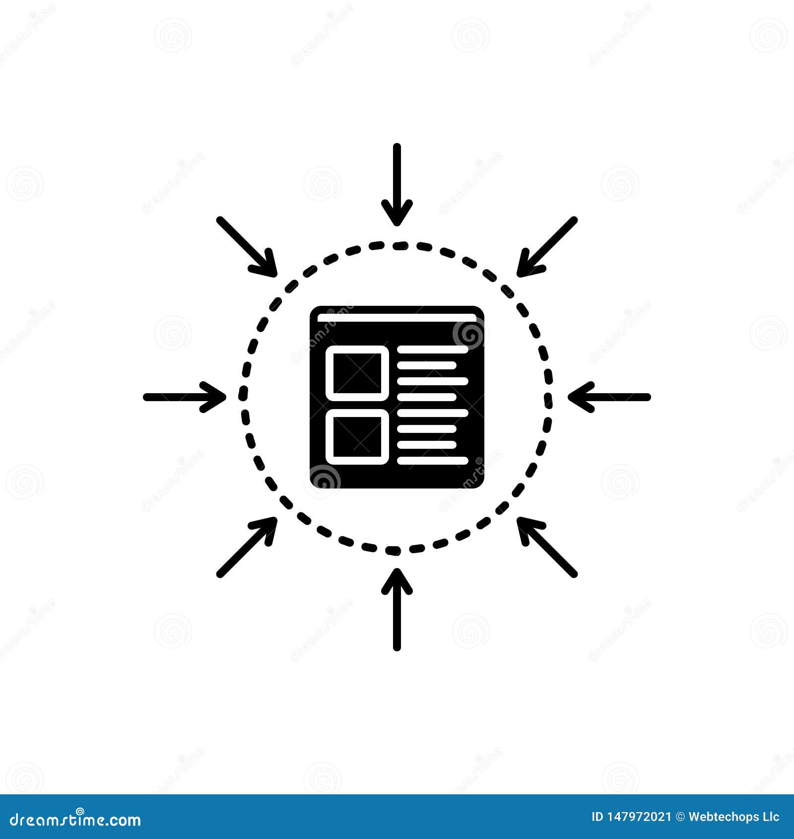 Black Solid Icon for Specification, Management and Monochrome Stock ...