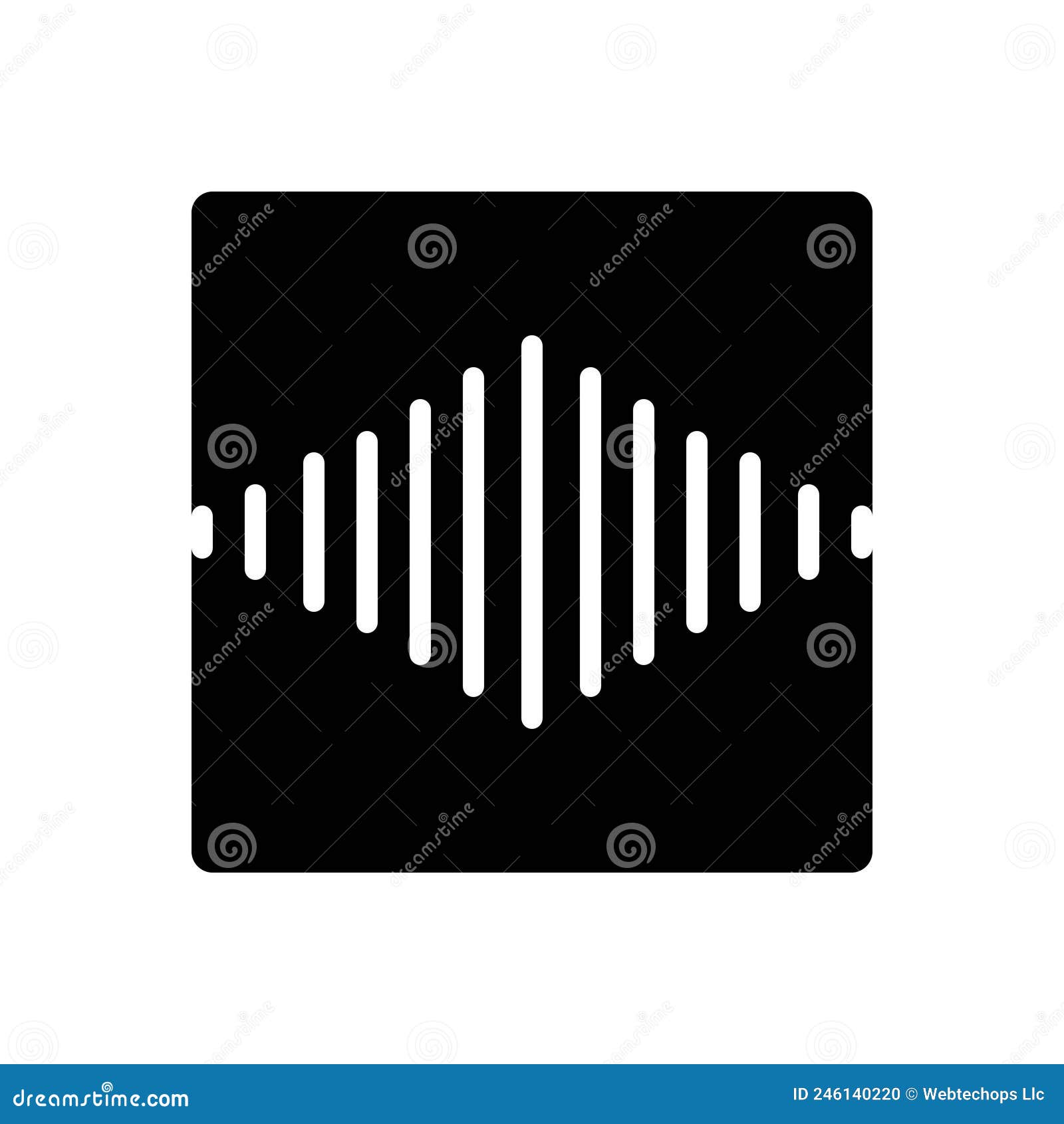 Black Solid Icon for Spectrum, Wave and Sound Stock Vector ...