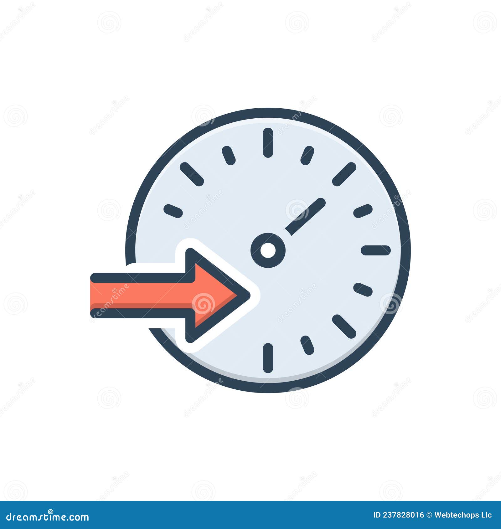 Color Illustration Icon for Speed, Rate and Tempo Stock Illustration ...