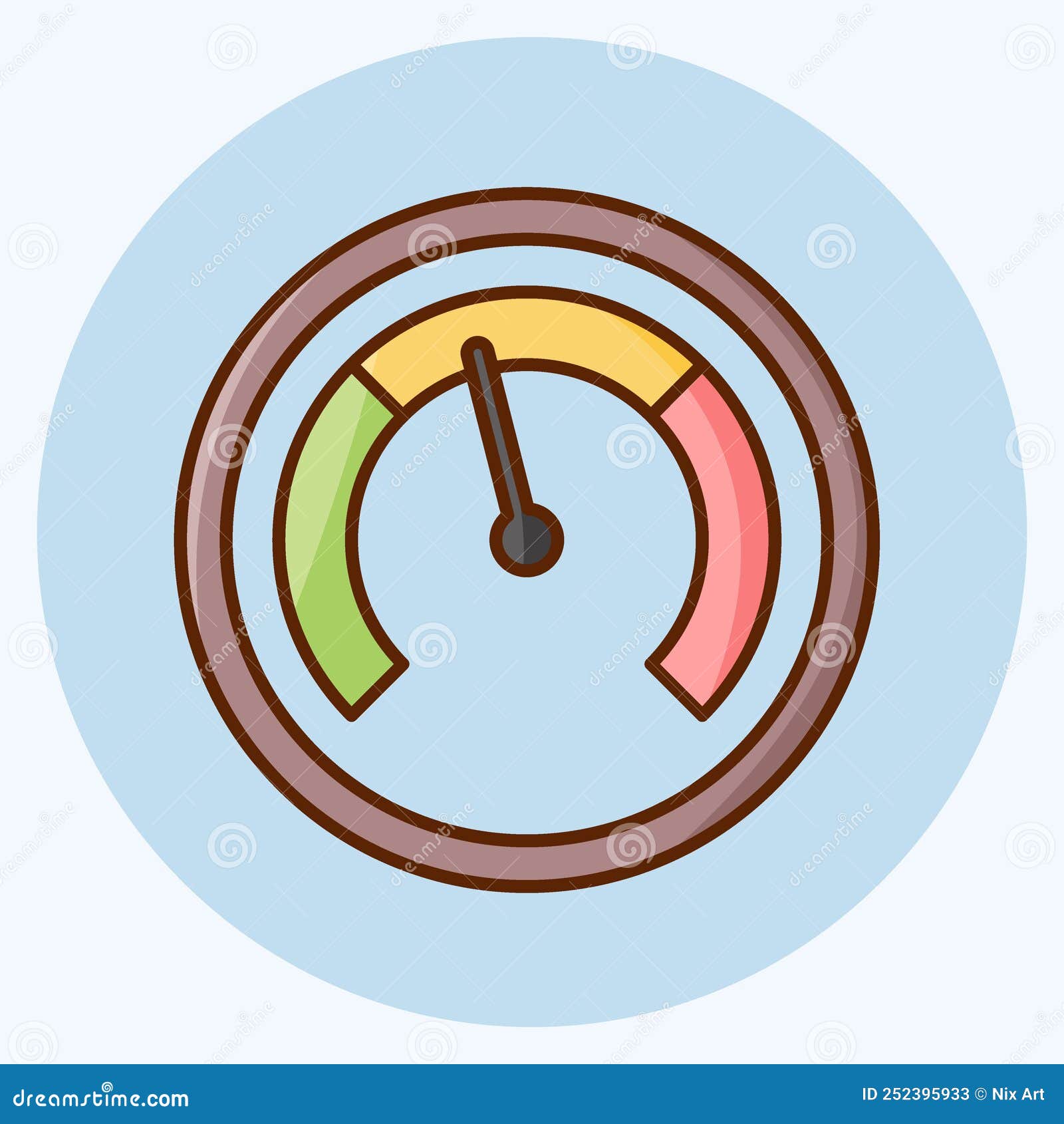 Icon Speedometer. Suitable for Education Symbol. Flat Style. Simple ...