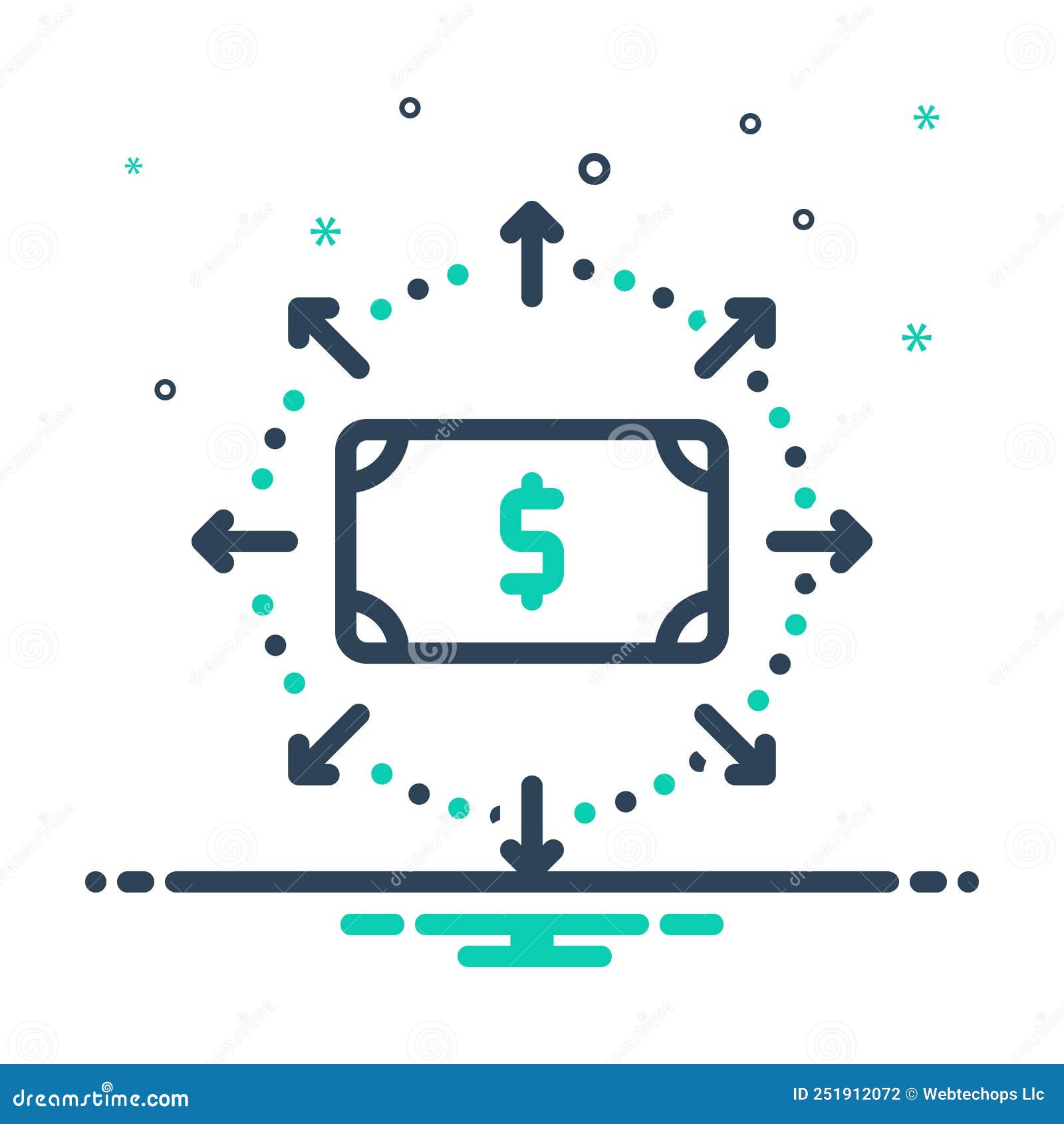 Mix Icon for Spending, Expenditure and Money Stock Vector ...