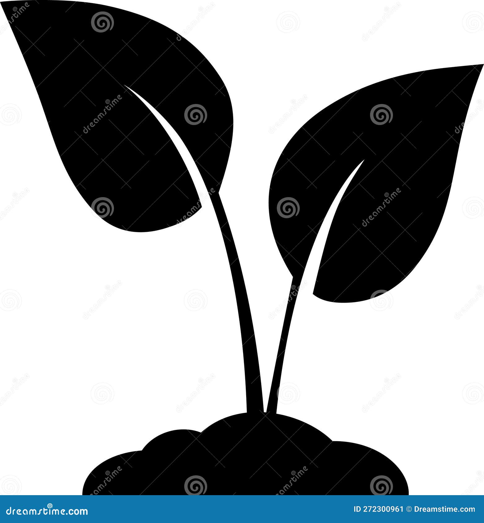 The Icon of a Sprouting Plant from the Ground As a Concept of Growth ...