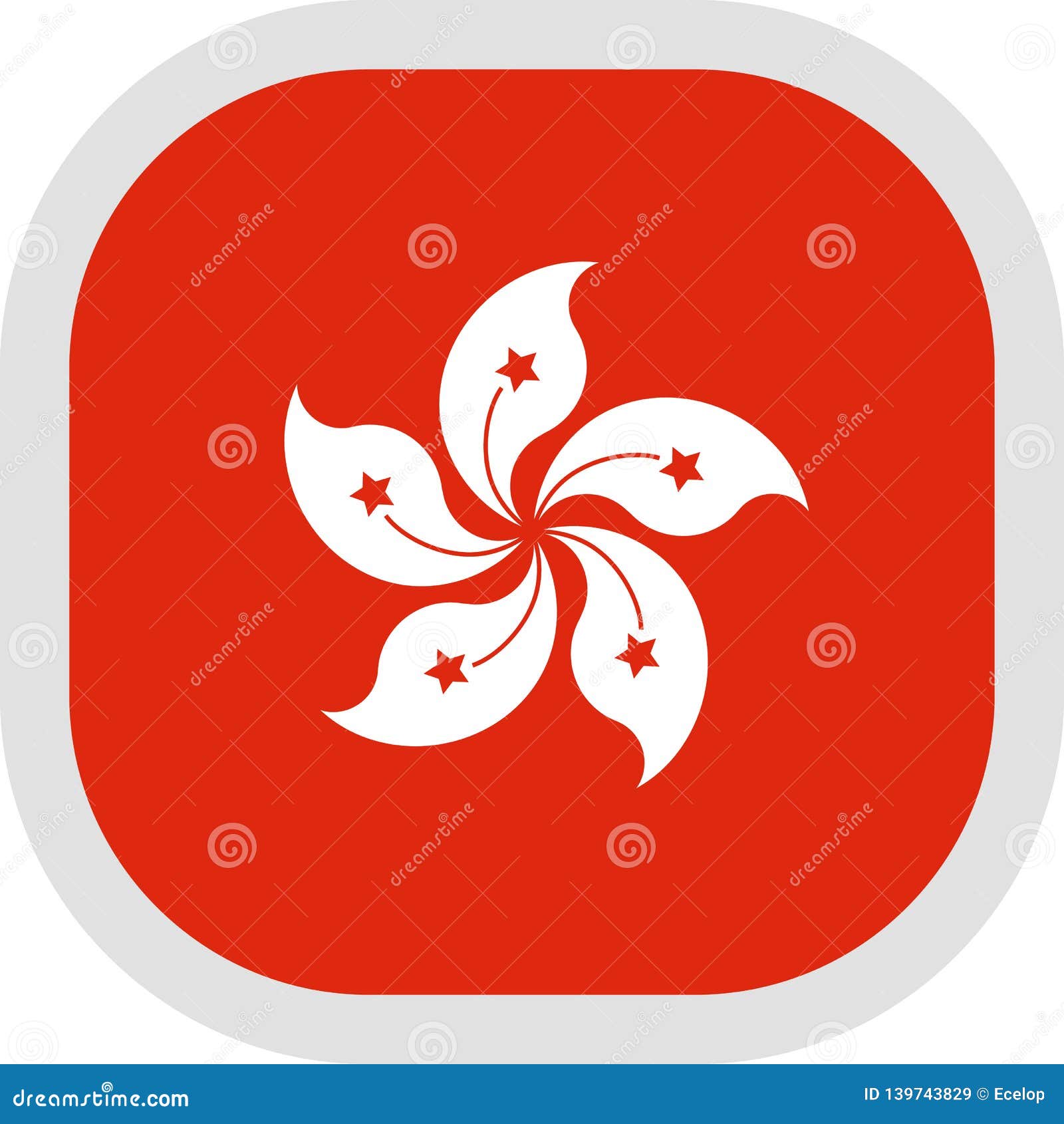 Icon Square Shape with Flag Stock Vector - Illustration of national ...