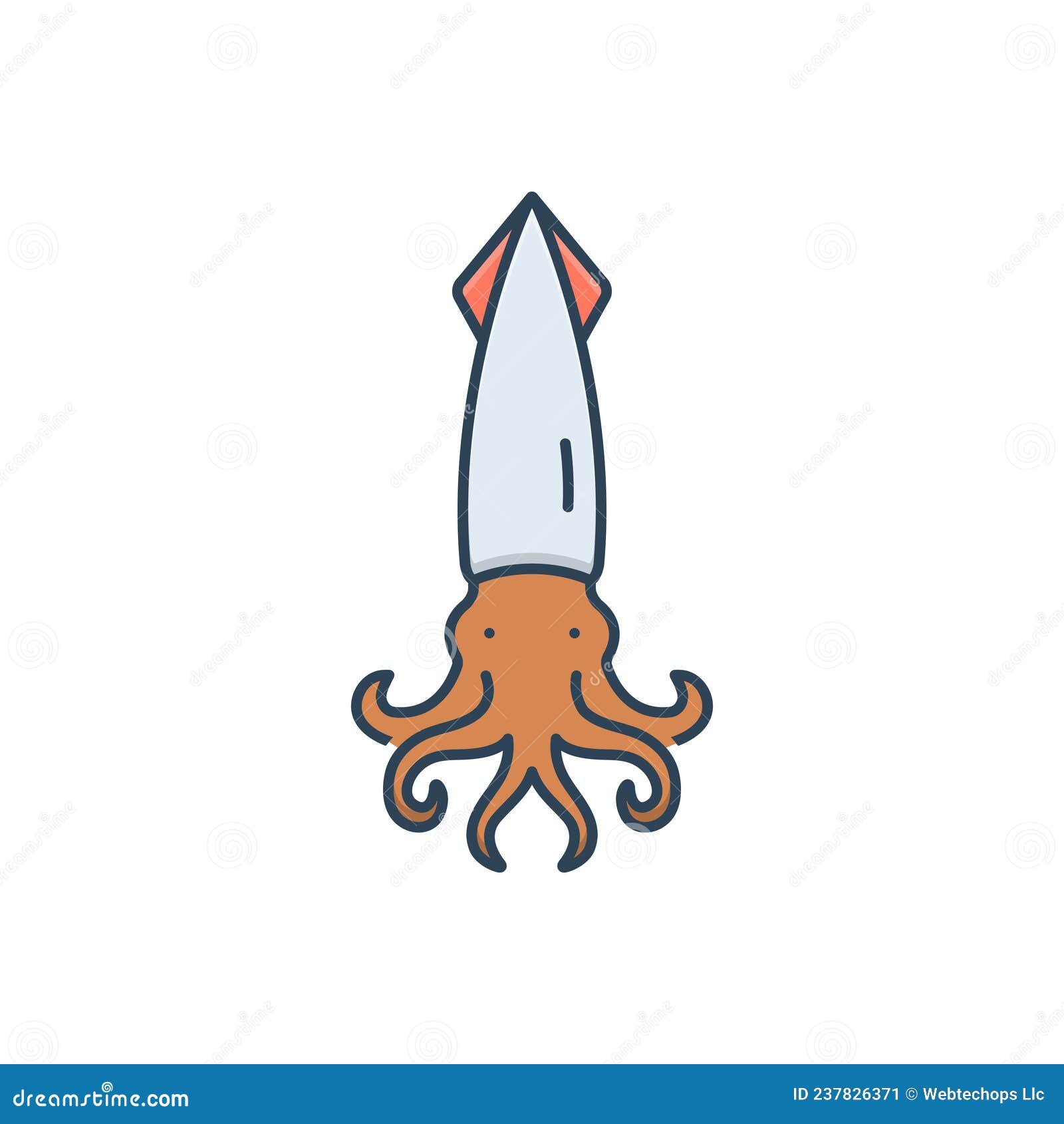 Squid,calamary Vector Line Icon, Linear Concept, Outline Sign, Symbol ...