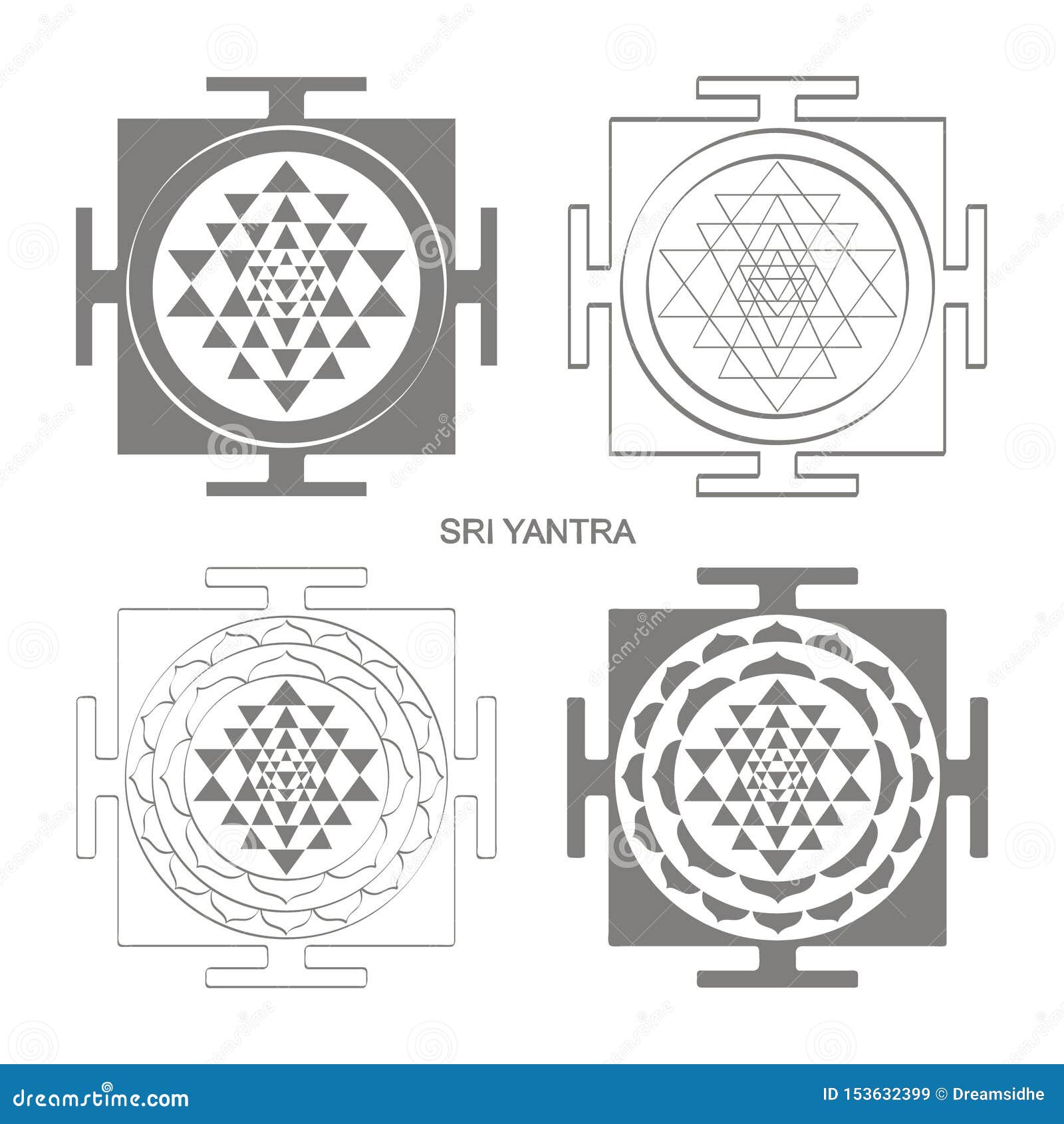 Yantra Hinduism Symbols Stock Image | CartoonDealer.com #154245829