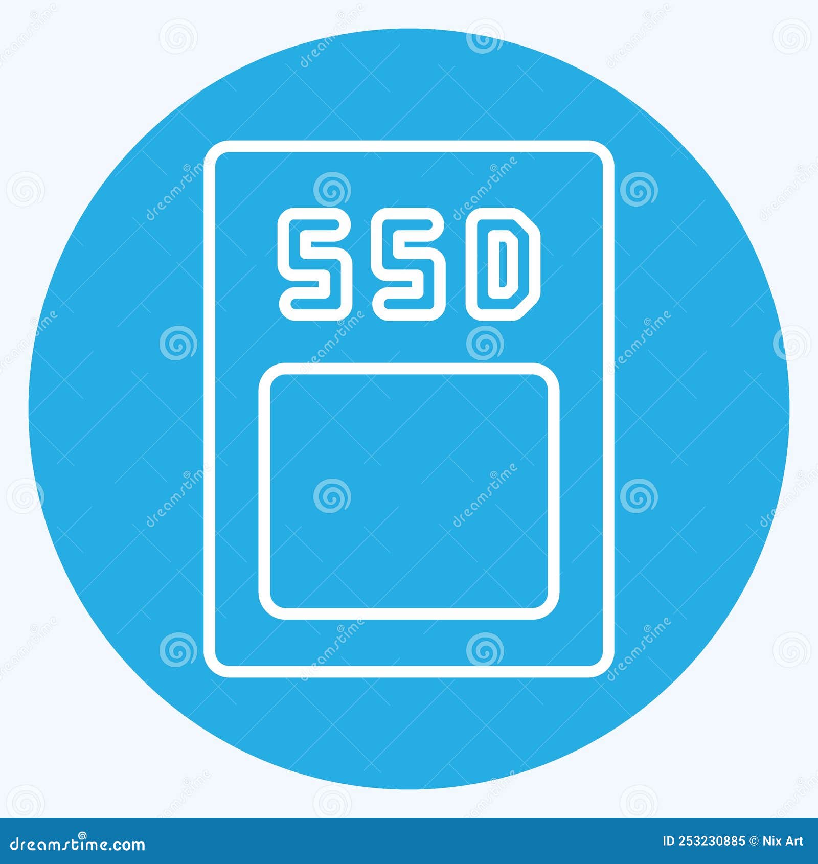 Icon SSD. Suitable for Computer Components Symbol. Blue Eyes Style ...