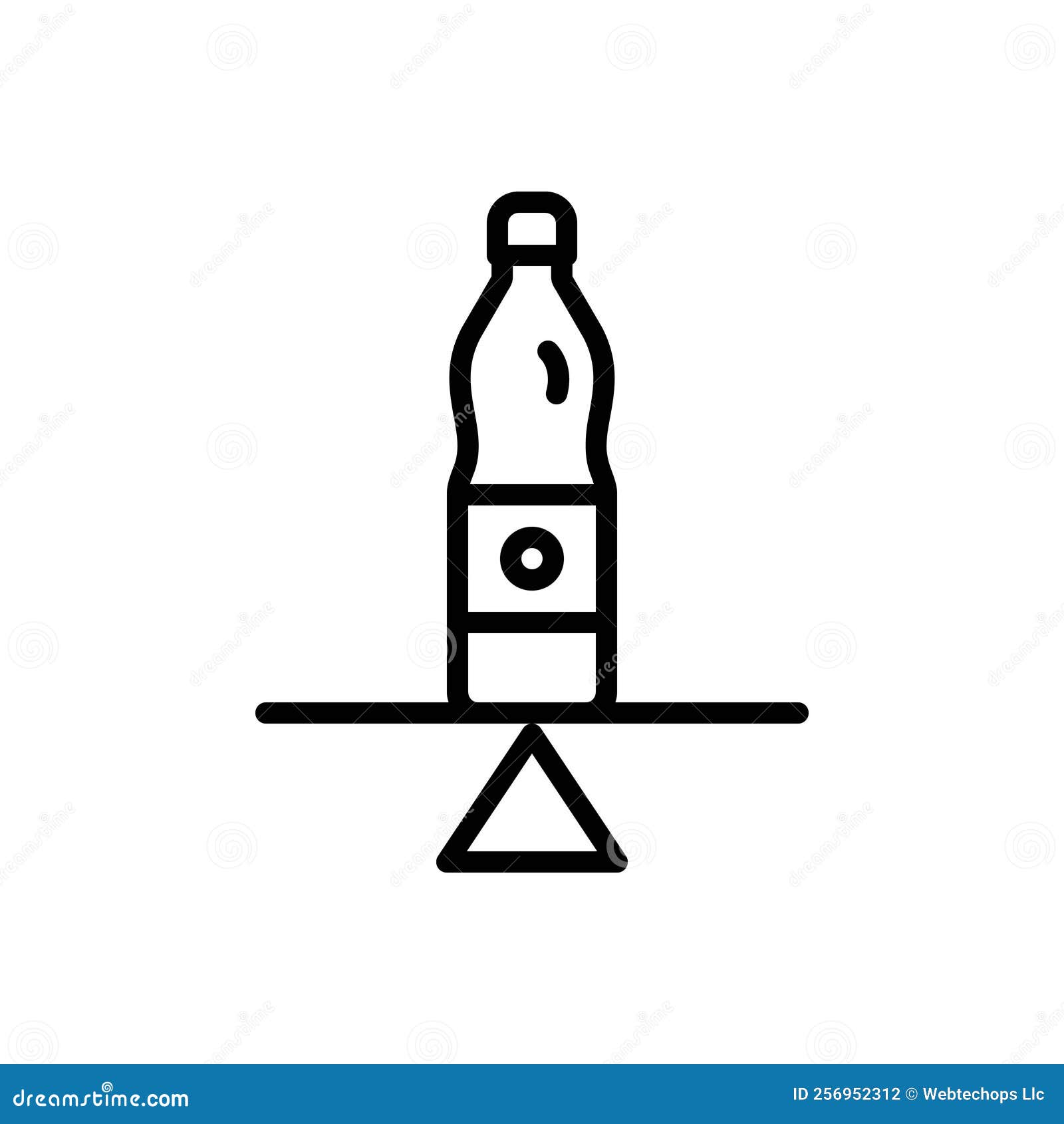 Black Line Icon for Stable, Bottle and Constant Stock Vector ...