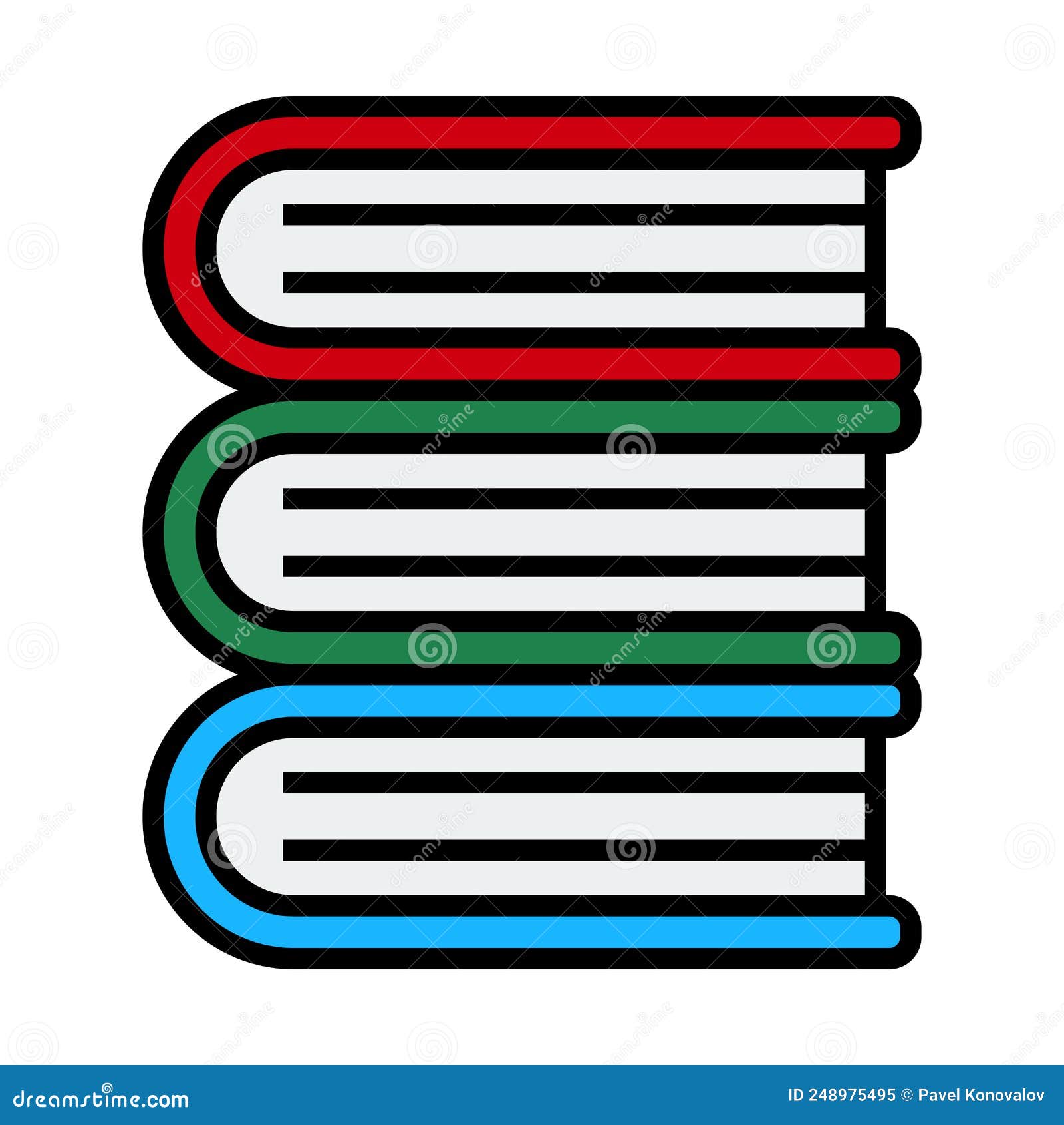 Icon of Stack of Books stock vector. Illustration of knowledge - 248975495