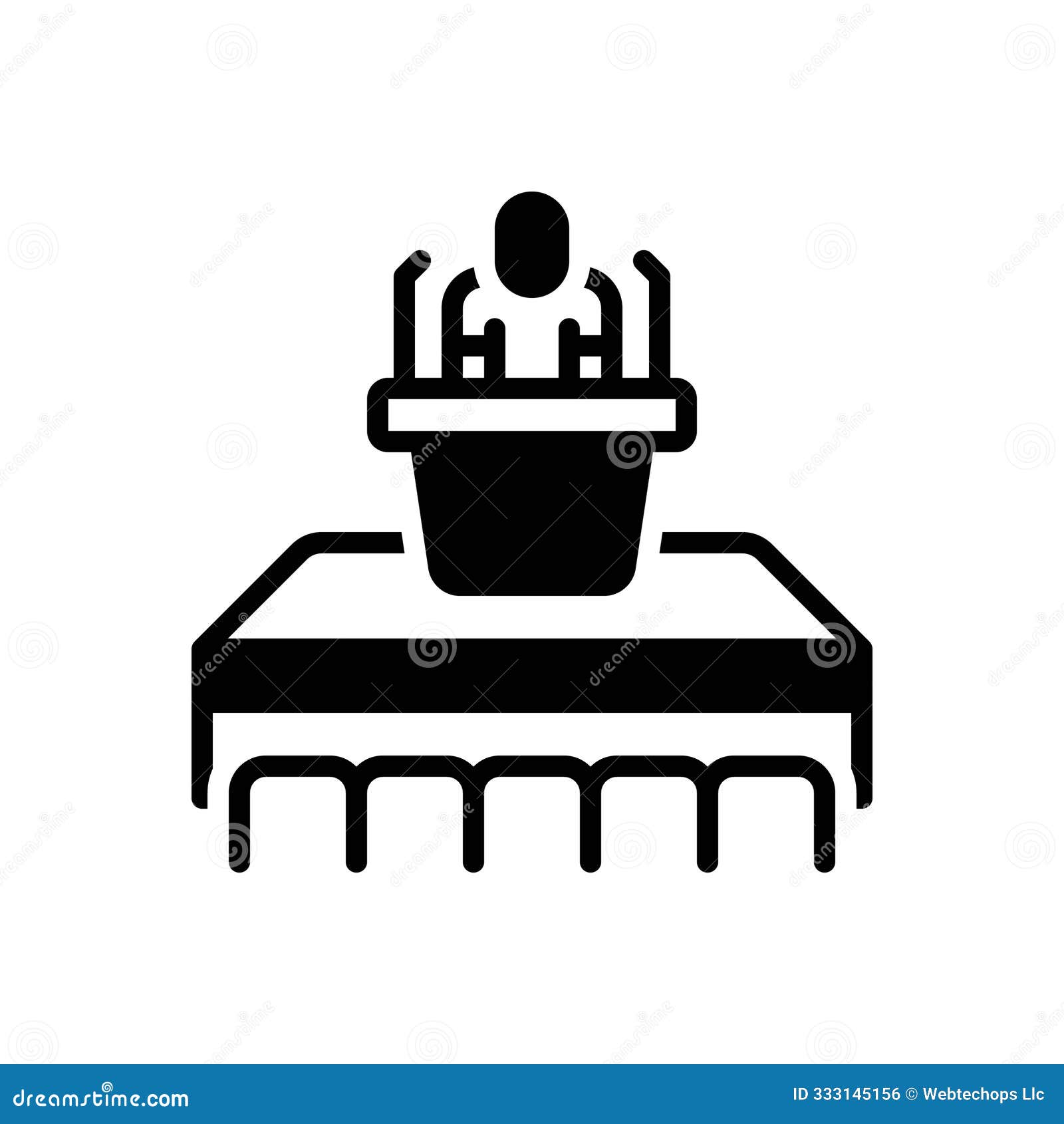 Black Solid Icon for Stage, Performance and Lecture Stock Illustration ...