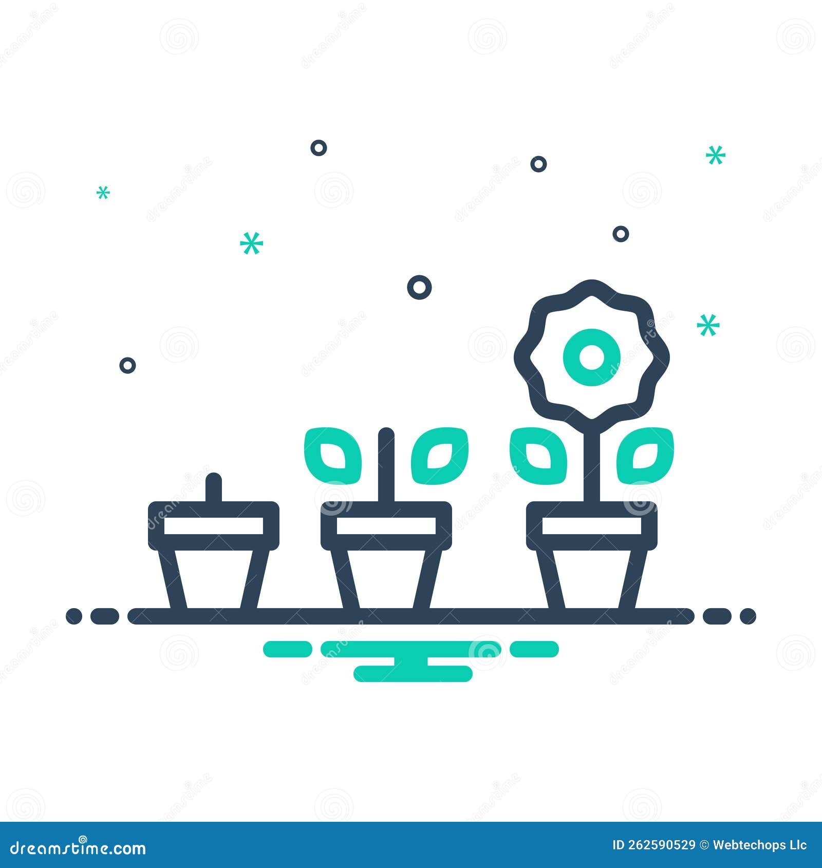 Mix Icon for Stages, Phase and Plant Stock Vector - Illustration of ...