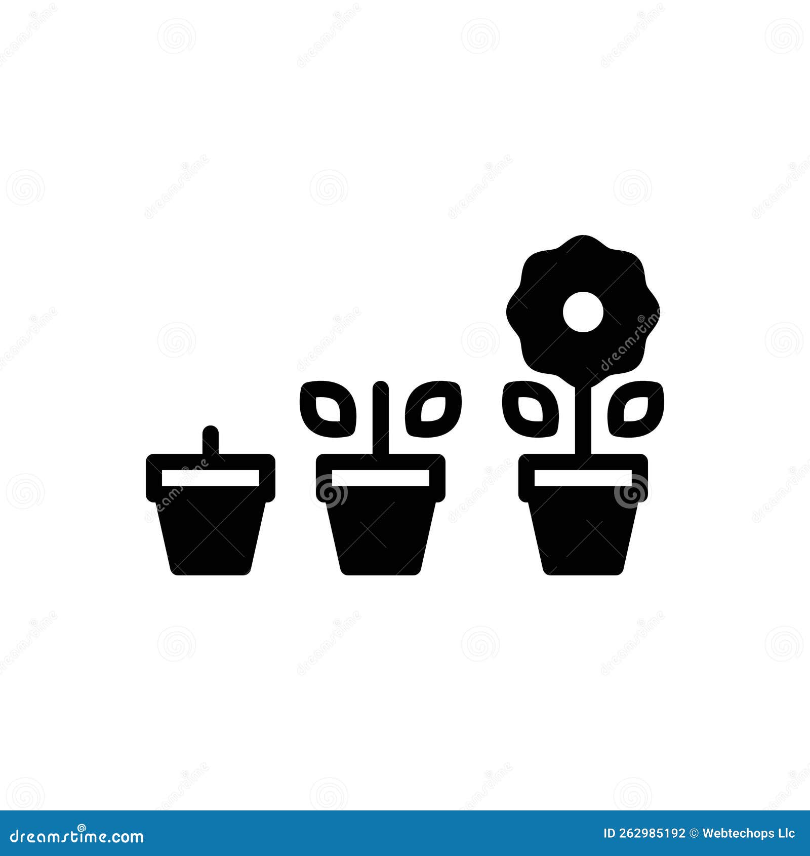 Black Solid Icon for Stages, Phase and Plant Stock Vector ...