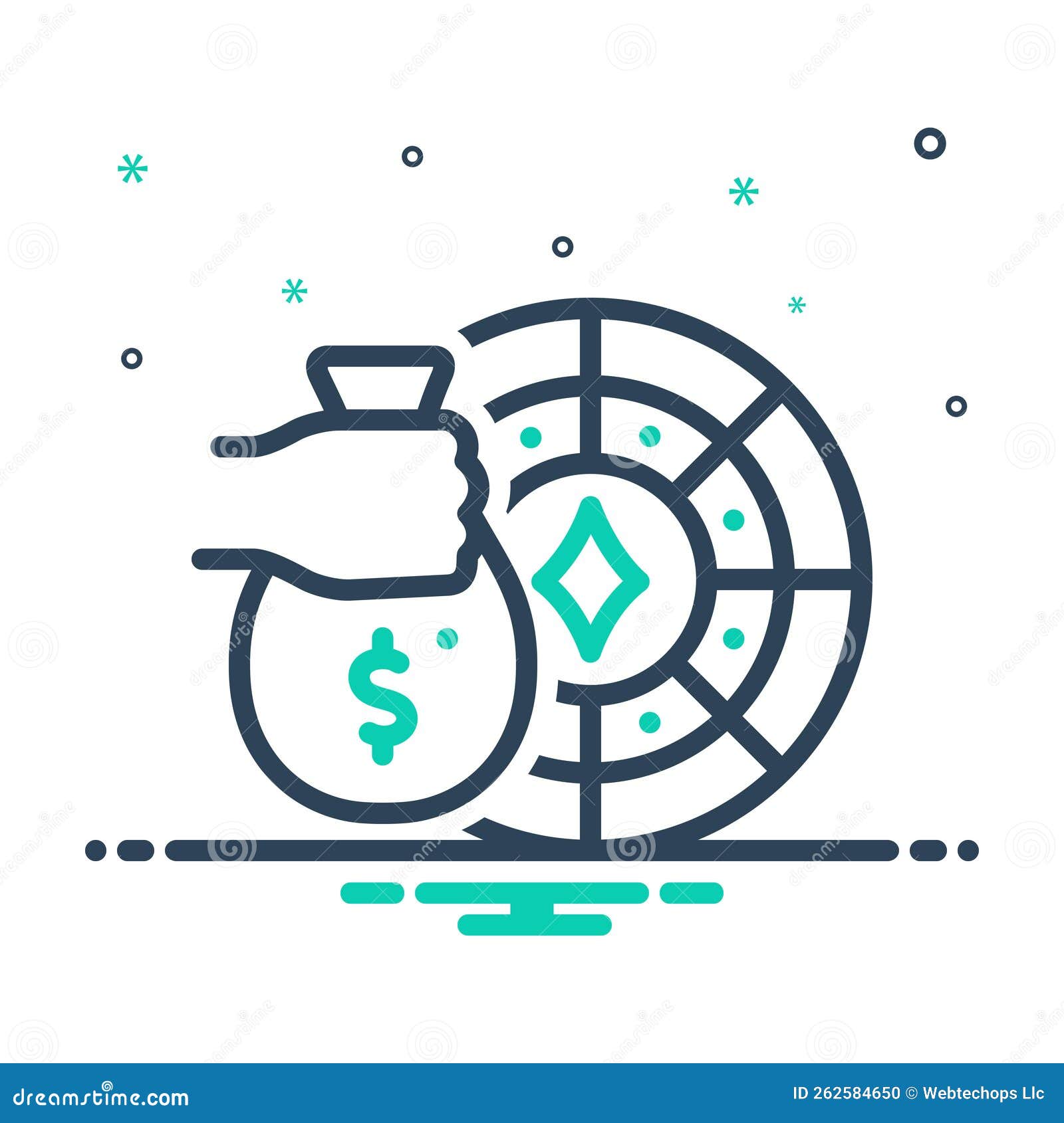 Mix Icon for Stake, Moneuvre and Hand Stock Vector - Illustration of ...