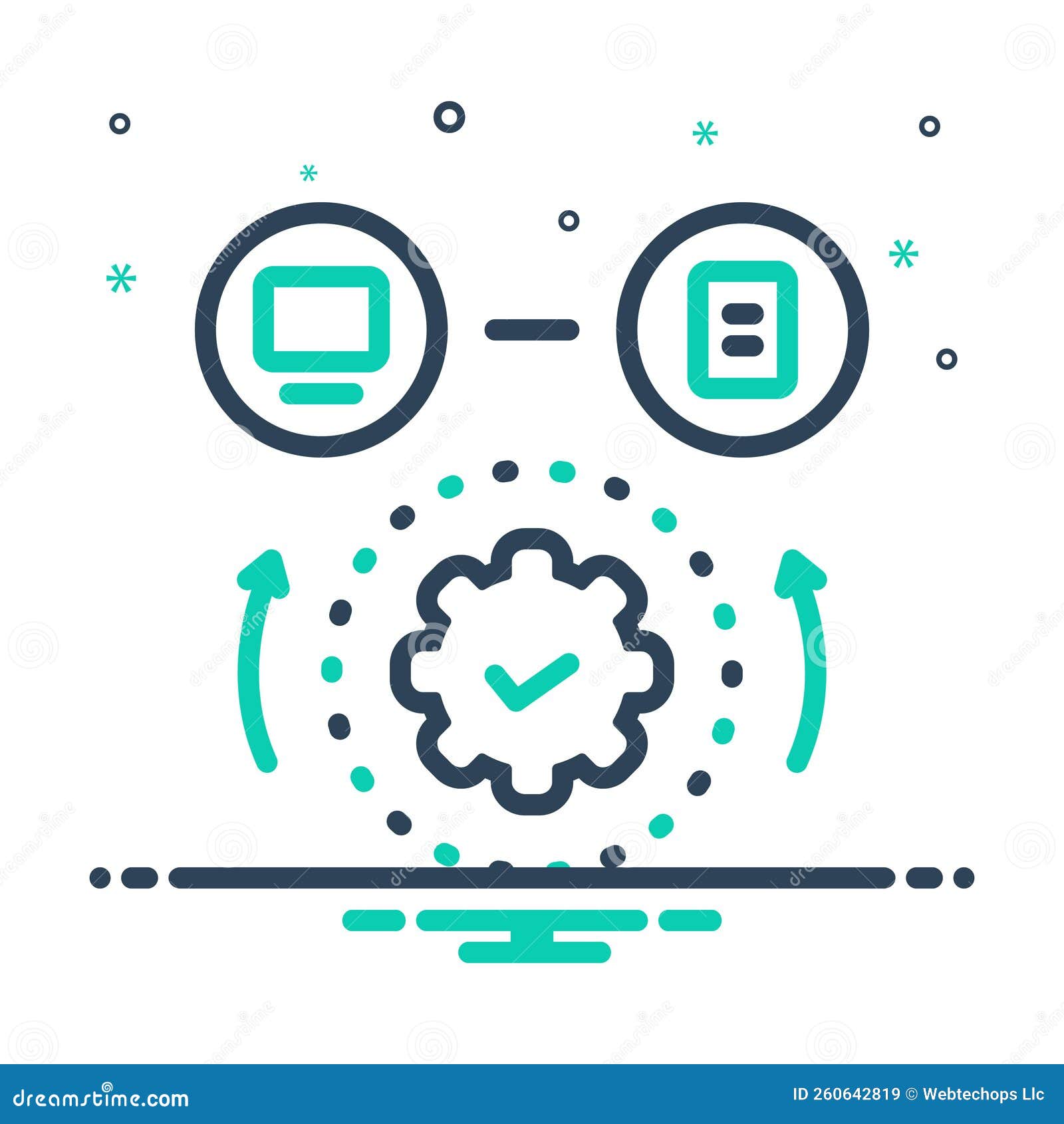 Mix Icon for Standards, Procedure and Compliance Stock Illustration ...