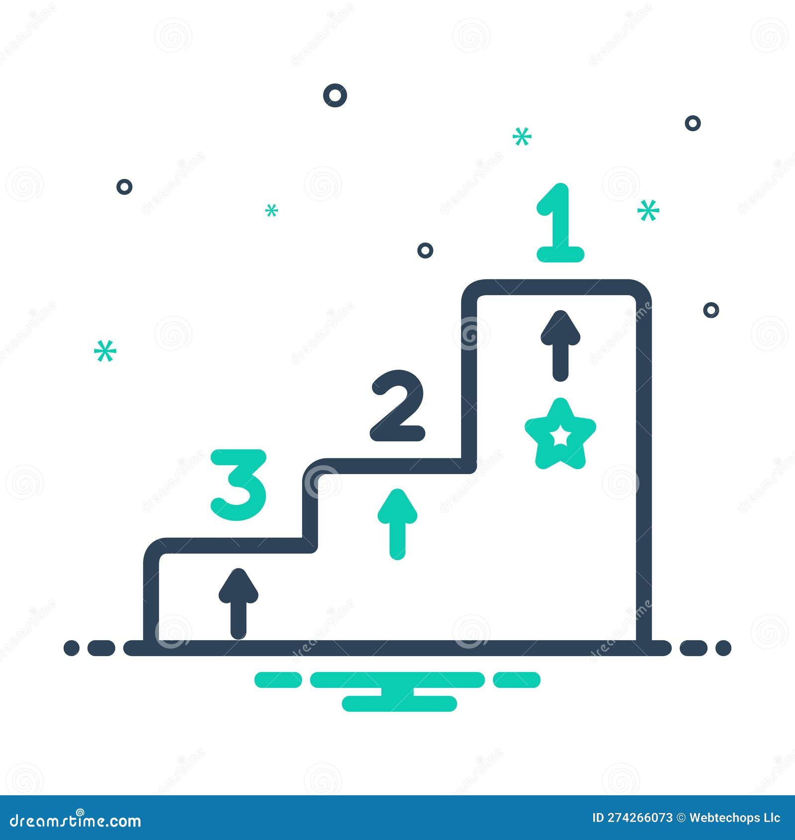Mix Icon for Standings, Place and Position Stock Illustration ...