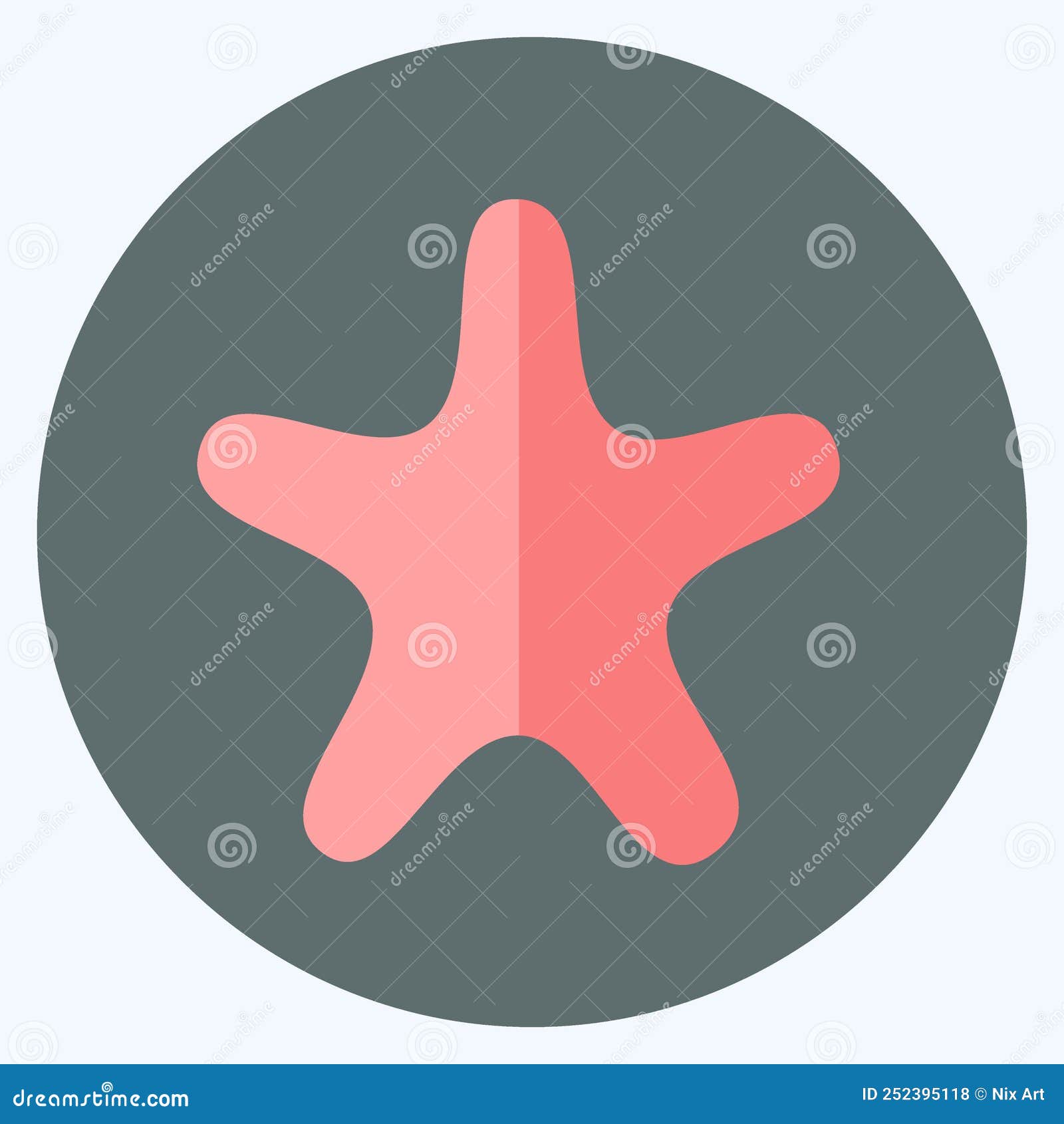 Icon Starfish. Suitable for Sea Symbol. Flat Style. Simple Design ...