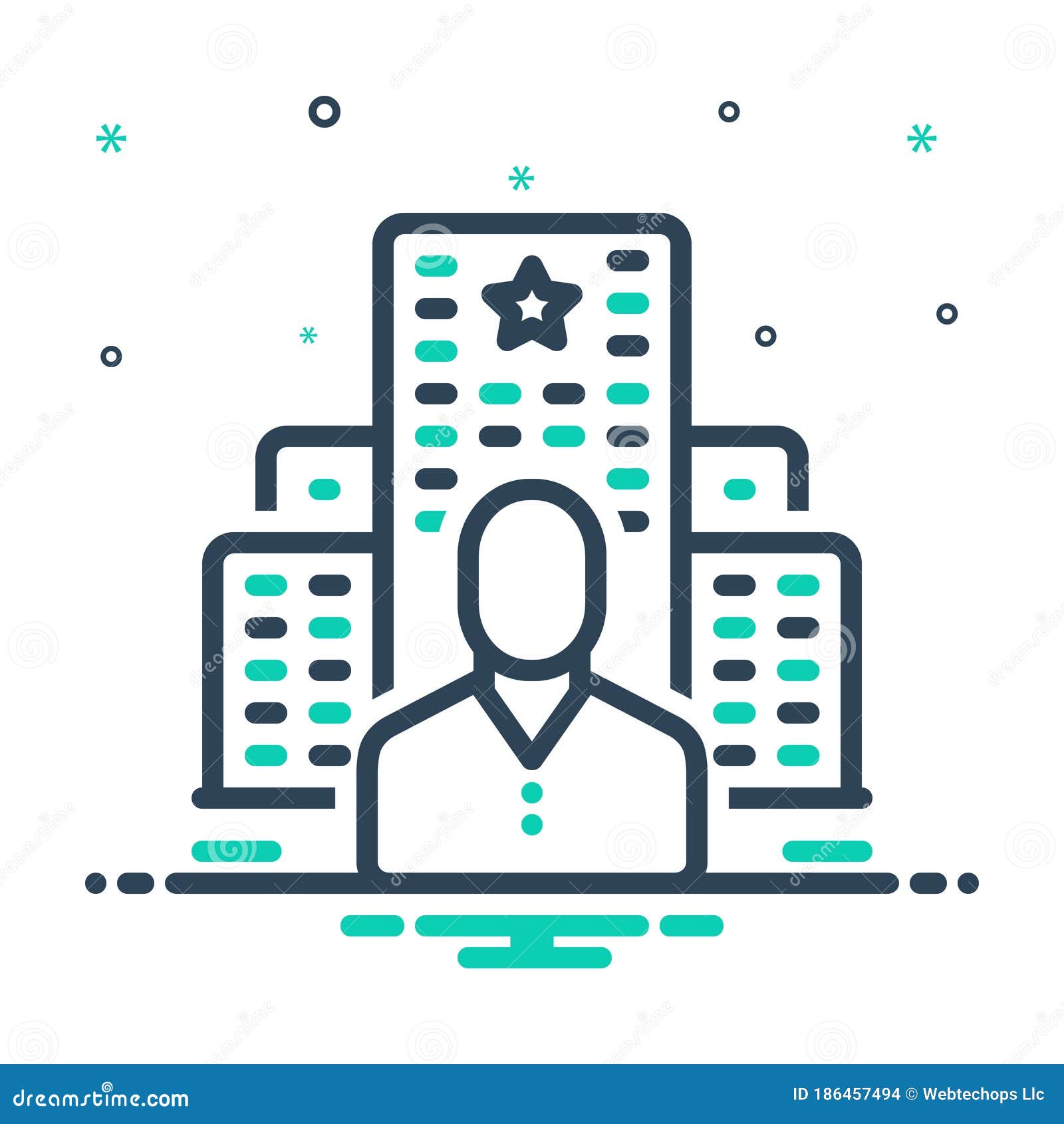 Mix Icon for Stay, Remain and Live Stock Vector - Illustration of visit ...