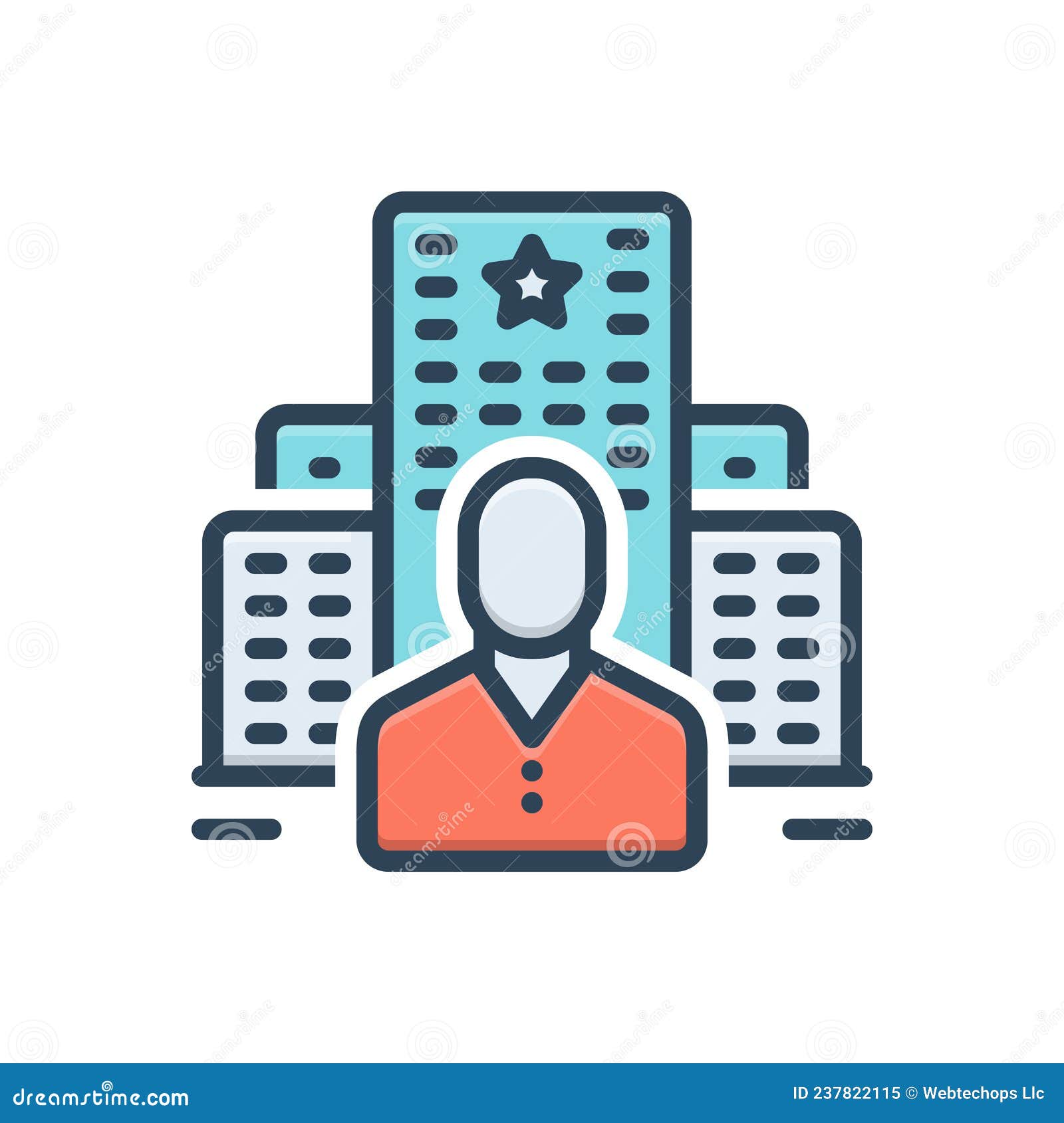 Color Illustration Icon for Stay, Remain and Live Stock Illustration ...