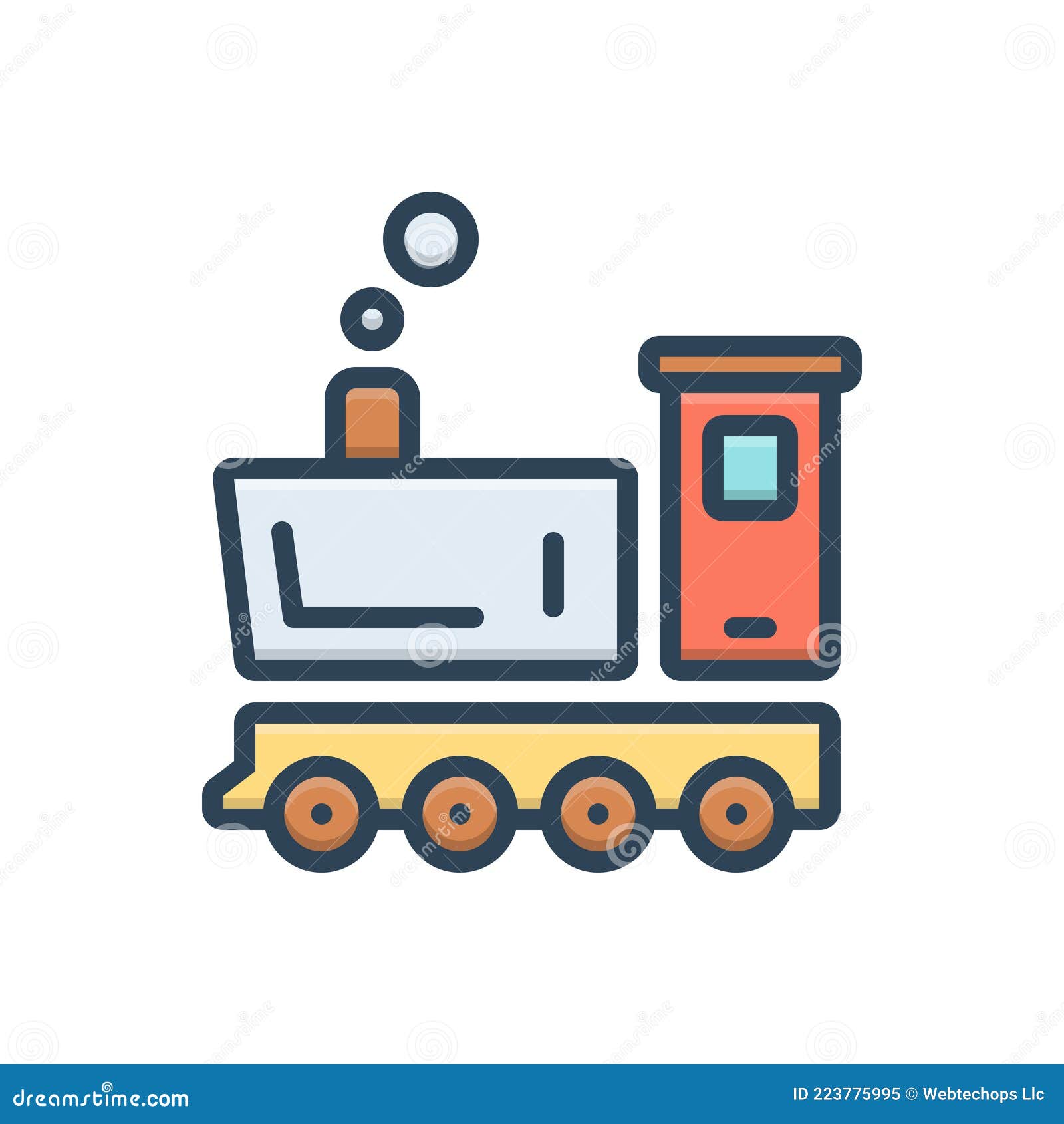 Color Illustration Icon for Steam Engine, Transportation and Train ...