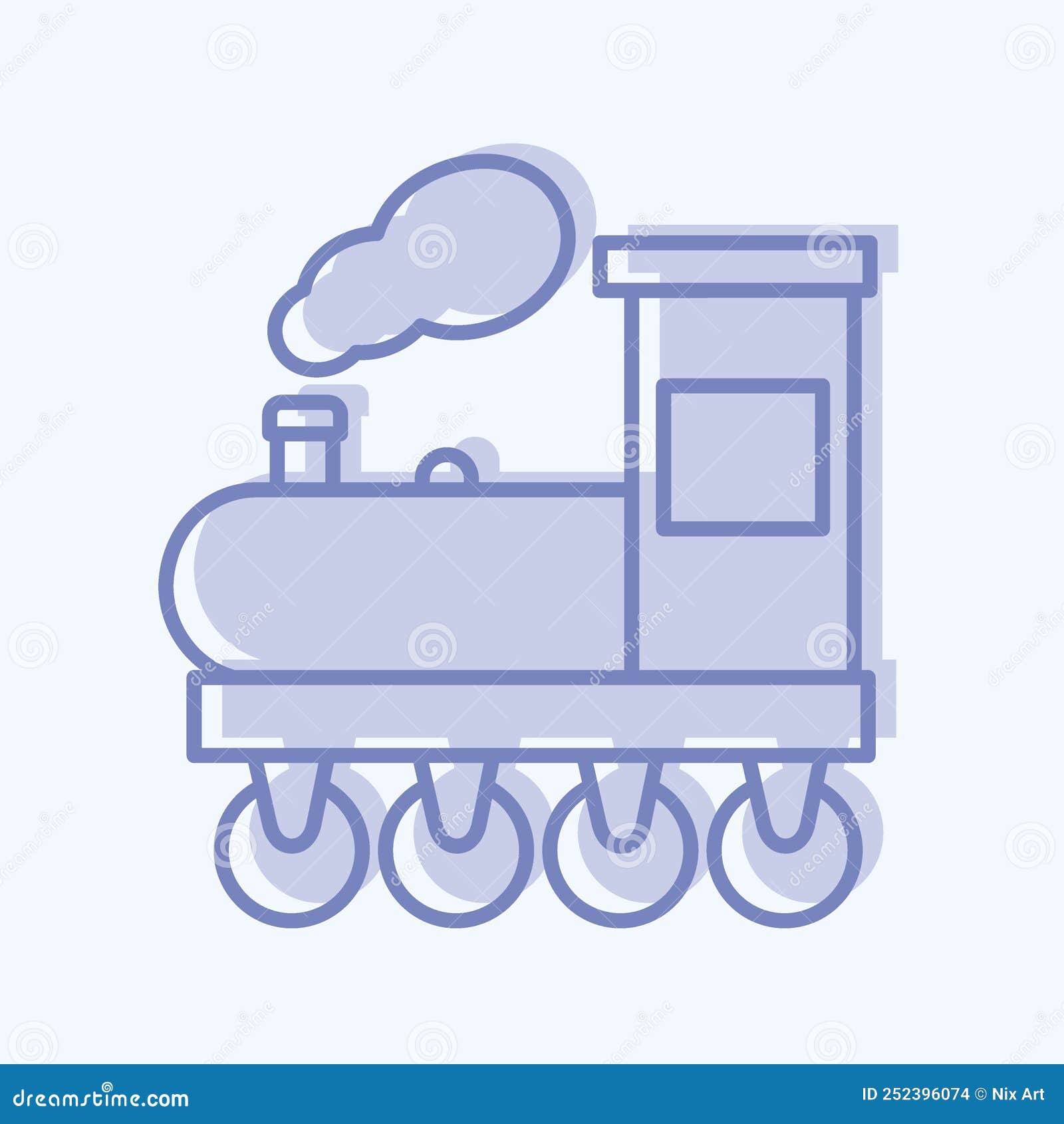 Icon Steam Train. Suitable for Education Symbol. Two Tone Style. Simple ...