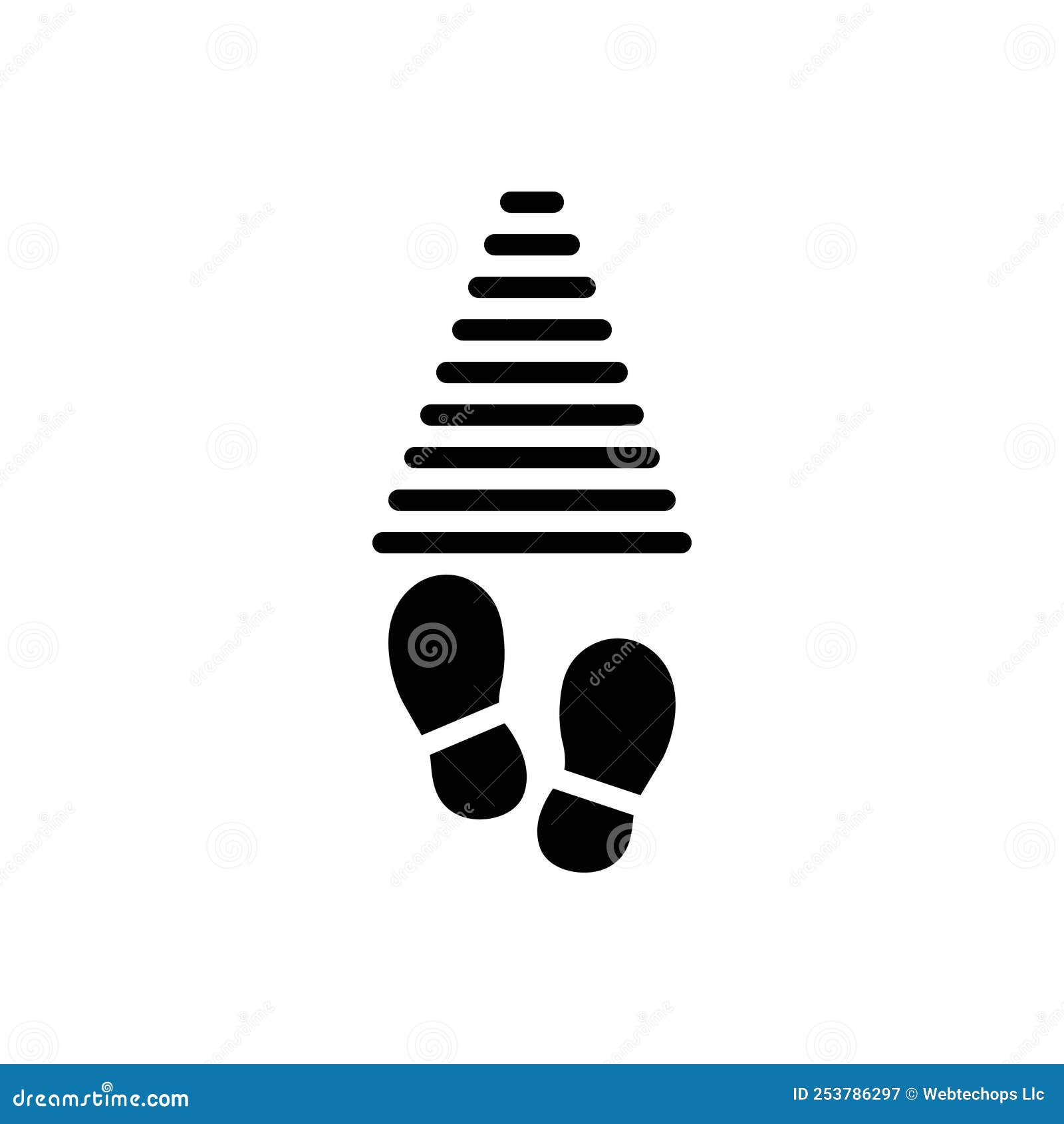 Black Solid Icon for Step, Foot and Footprint Stock Illustration ...