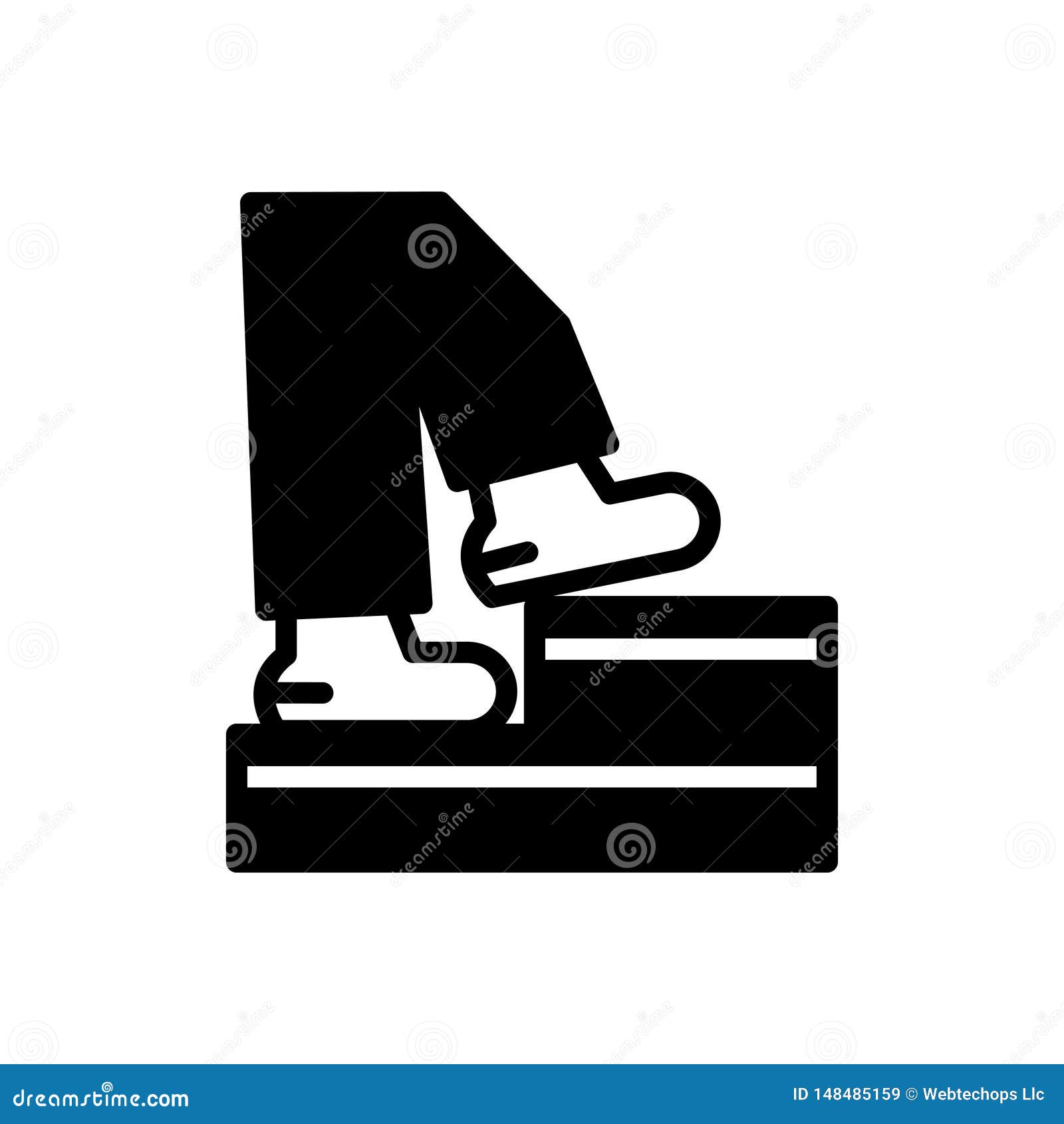 Walk Man In The Stairs. Man Walking Up The Steps Stick Figure Pictogram ...