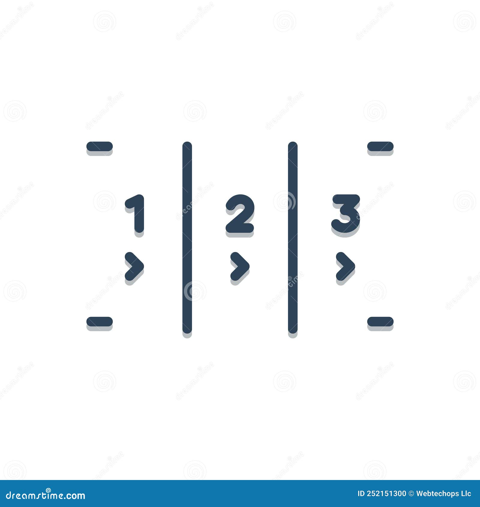 Color Illustration Icon for Steps, Process and Brochure Stock Vector ...