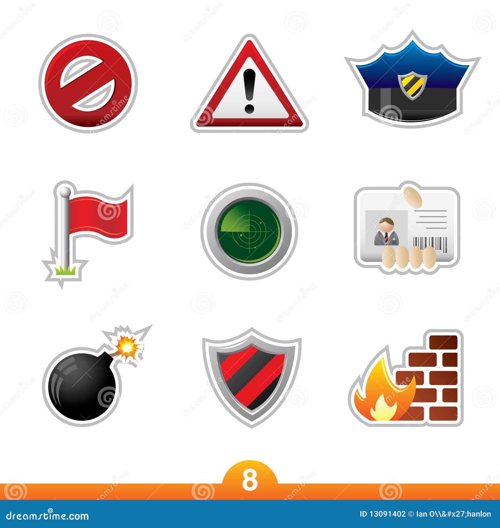 Icon Sticker Set - Security Stock Vector - Illustration of shadow, icon ...