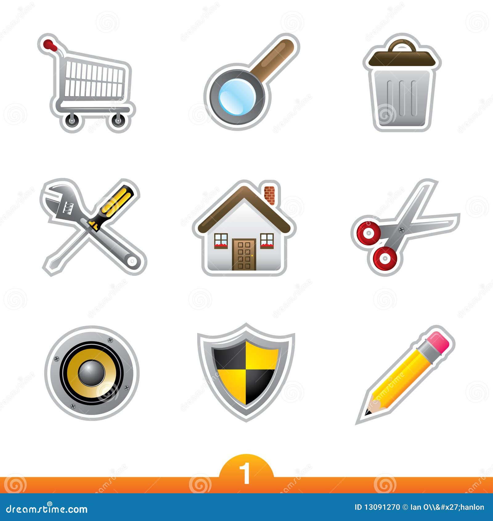 Icon Sticker Set - Web Universal Stock Vector - Illustration of modern ...
