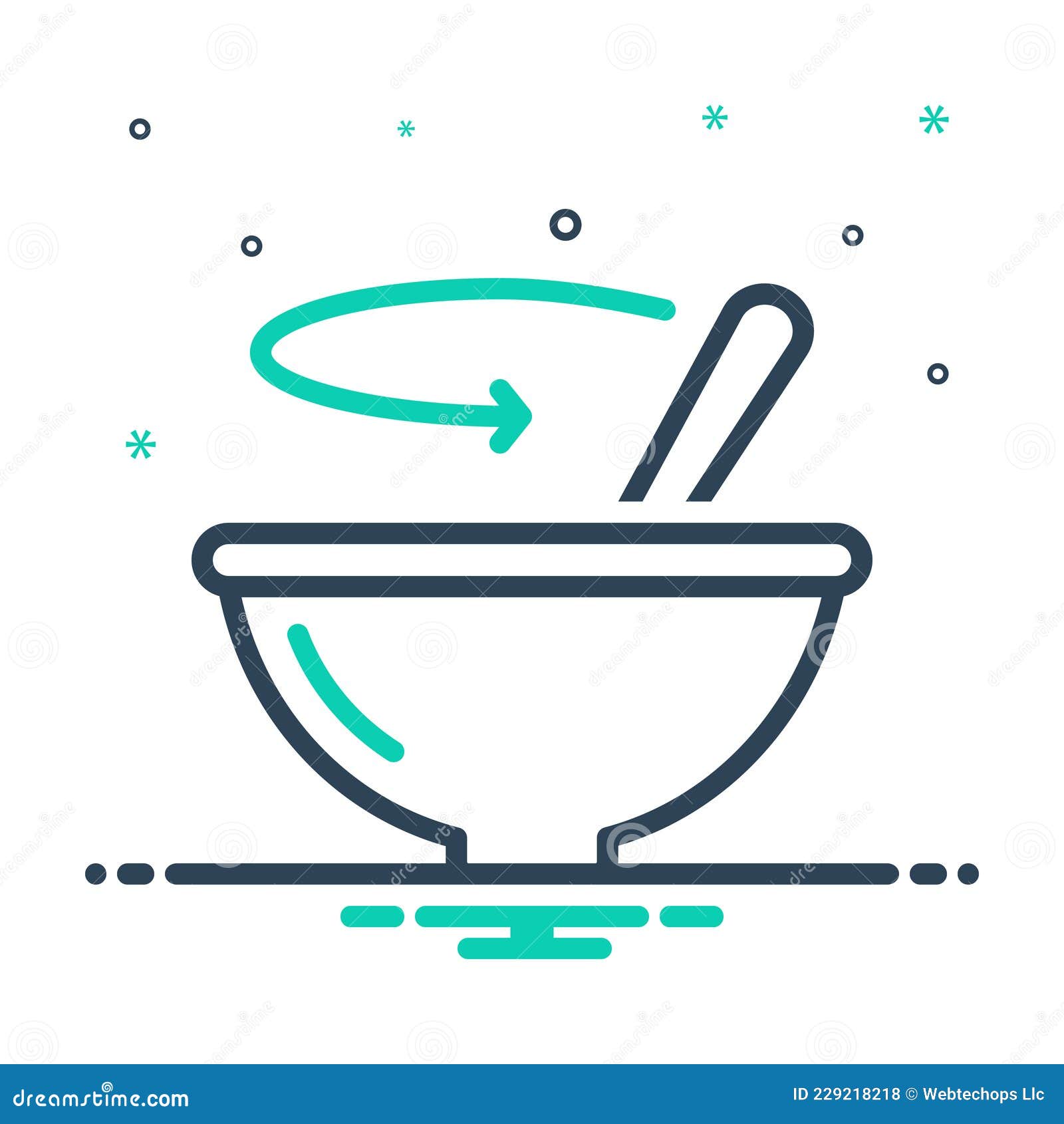 Mix Icon for Stir, Bustling and Bustle Stock Vector - Illustration of ...