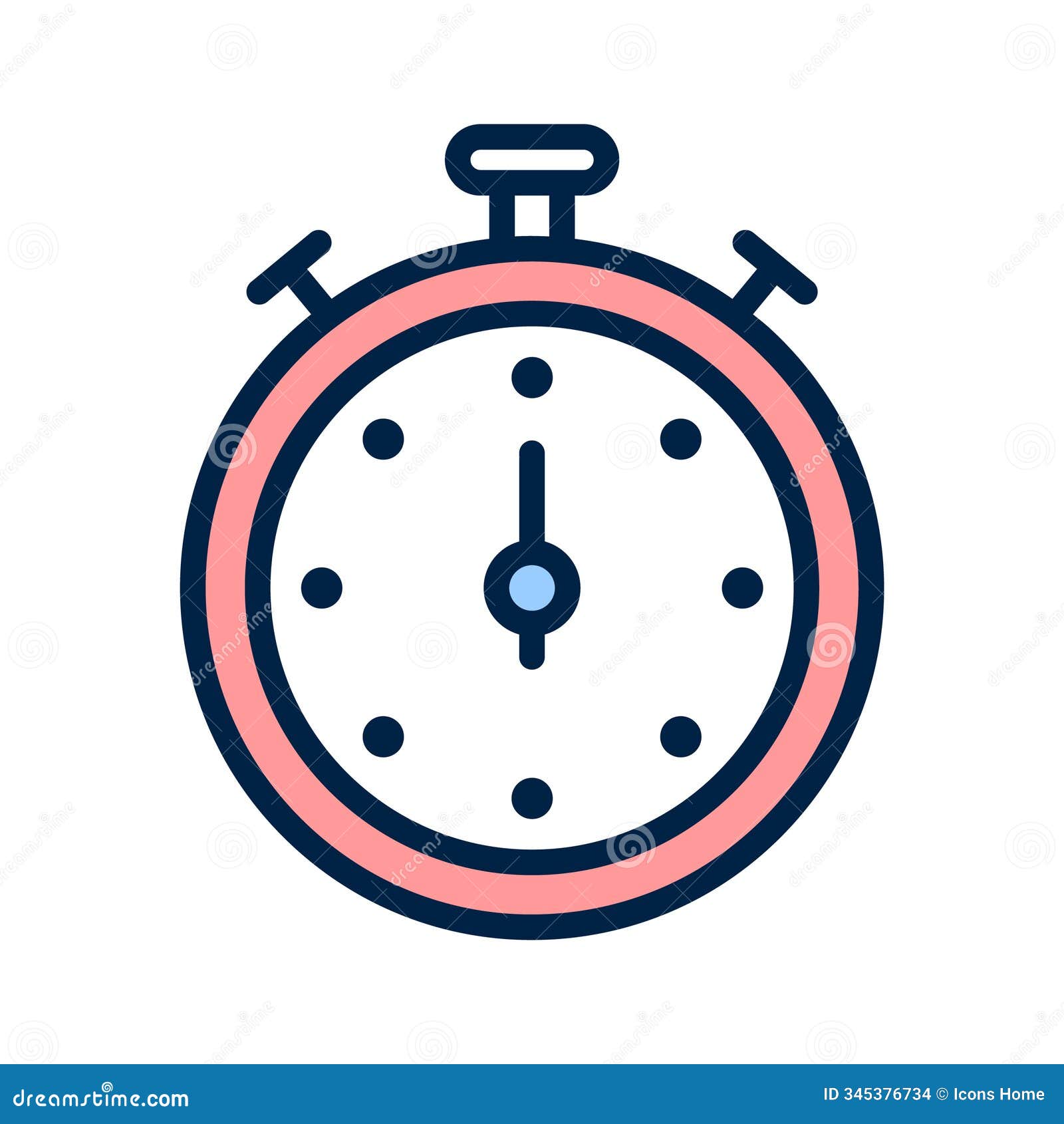 Icon of a Stopwatch for Timing or Tracking Duration Stock Illustration ...