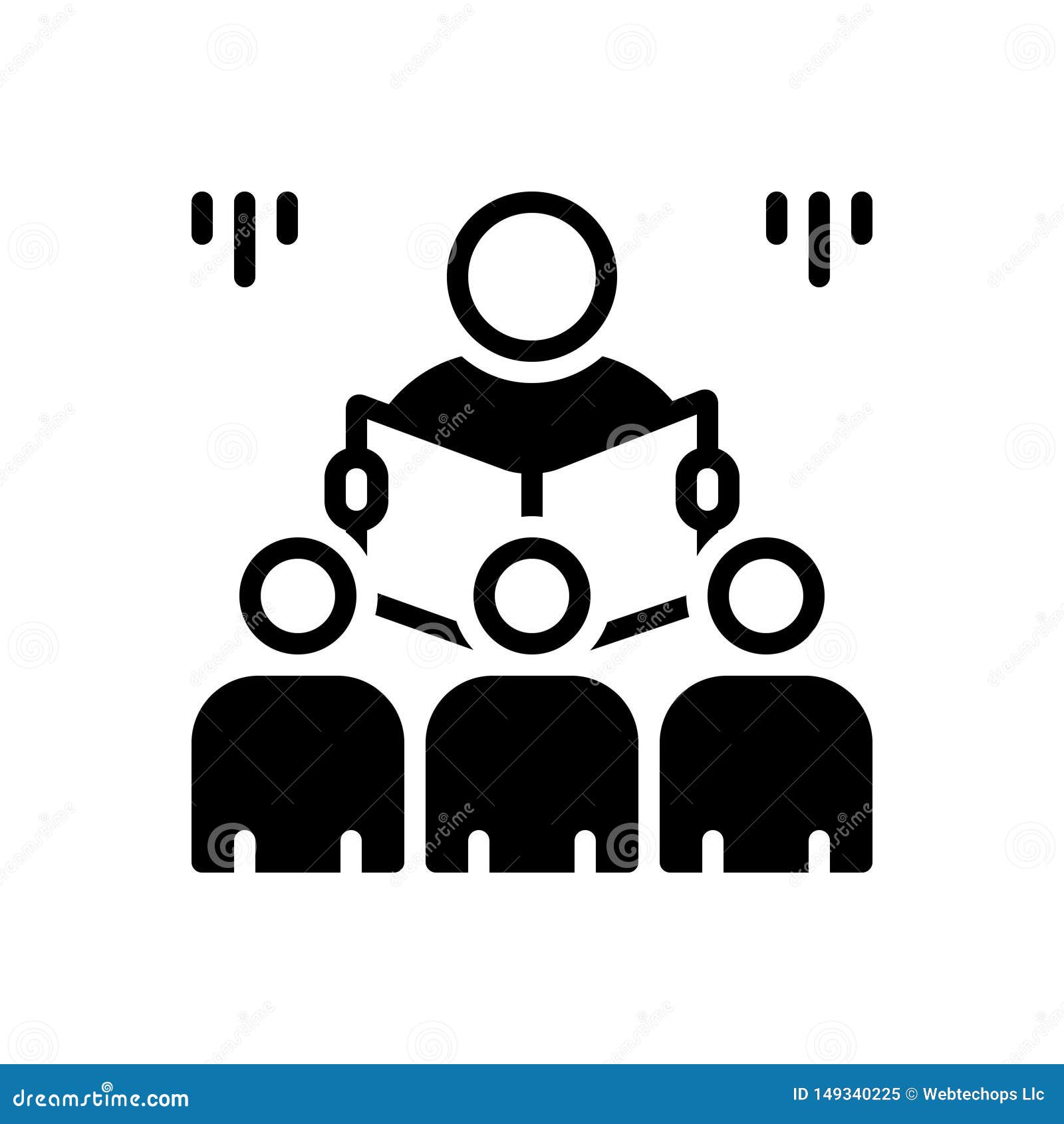 Black Solid Icon for Storyteller, Raconteur and Teller Stock Vector ...