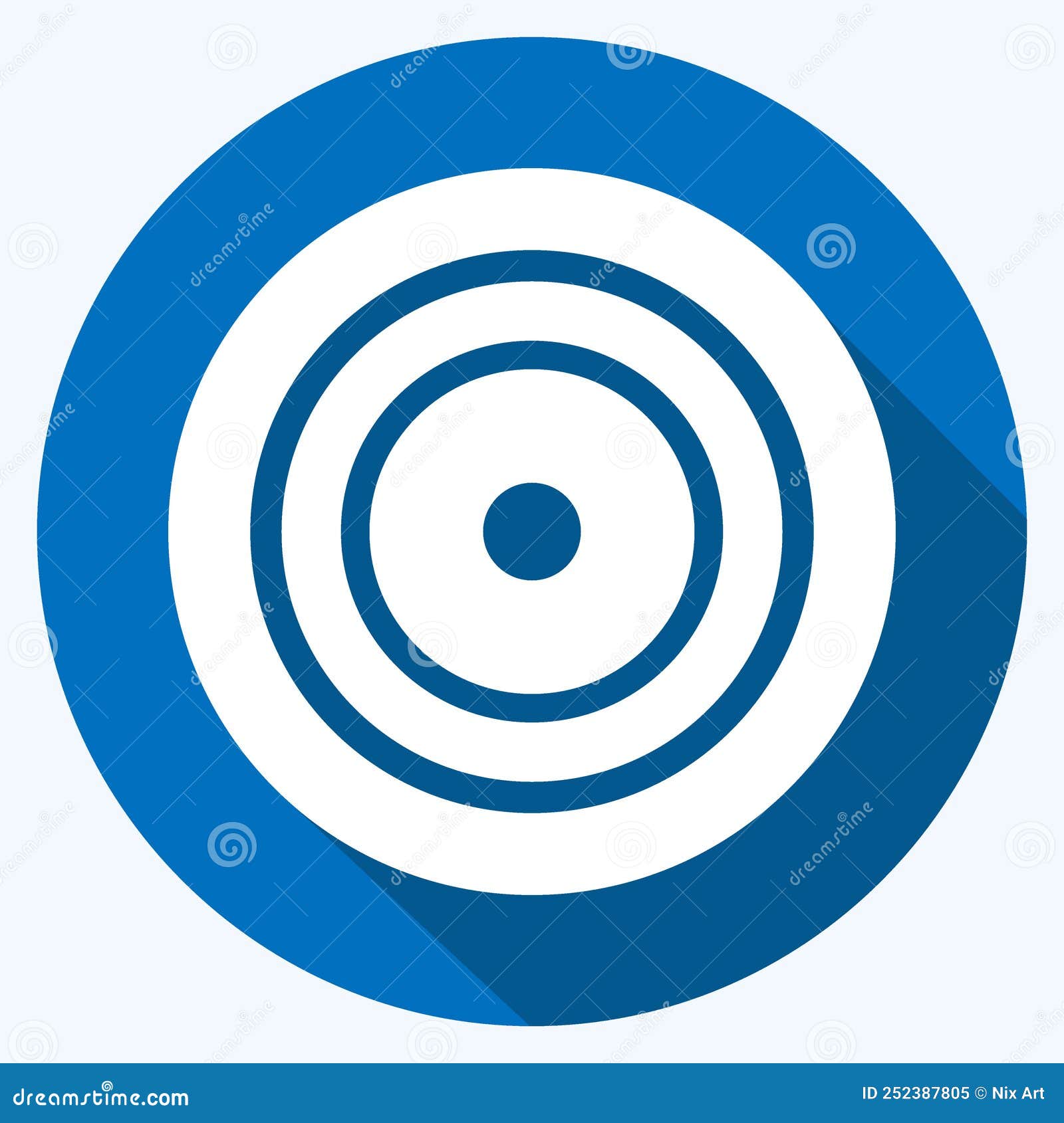 Icon Strategic Focus. Suitable for Community Symbol. Long Shadow Style ...