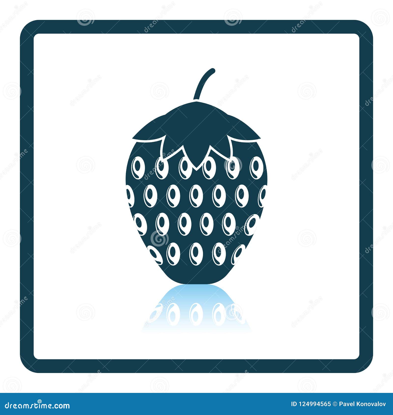 Icon Of Strawberry In Ui Colors Cartoon Vector | CartoonDealer.com ...